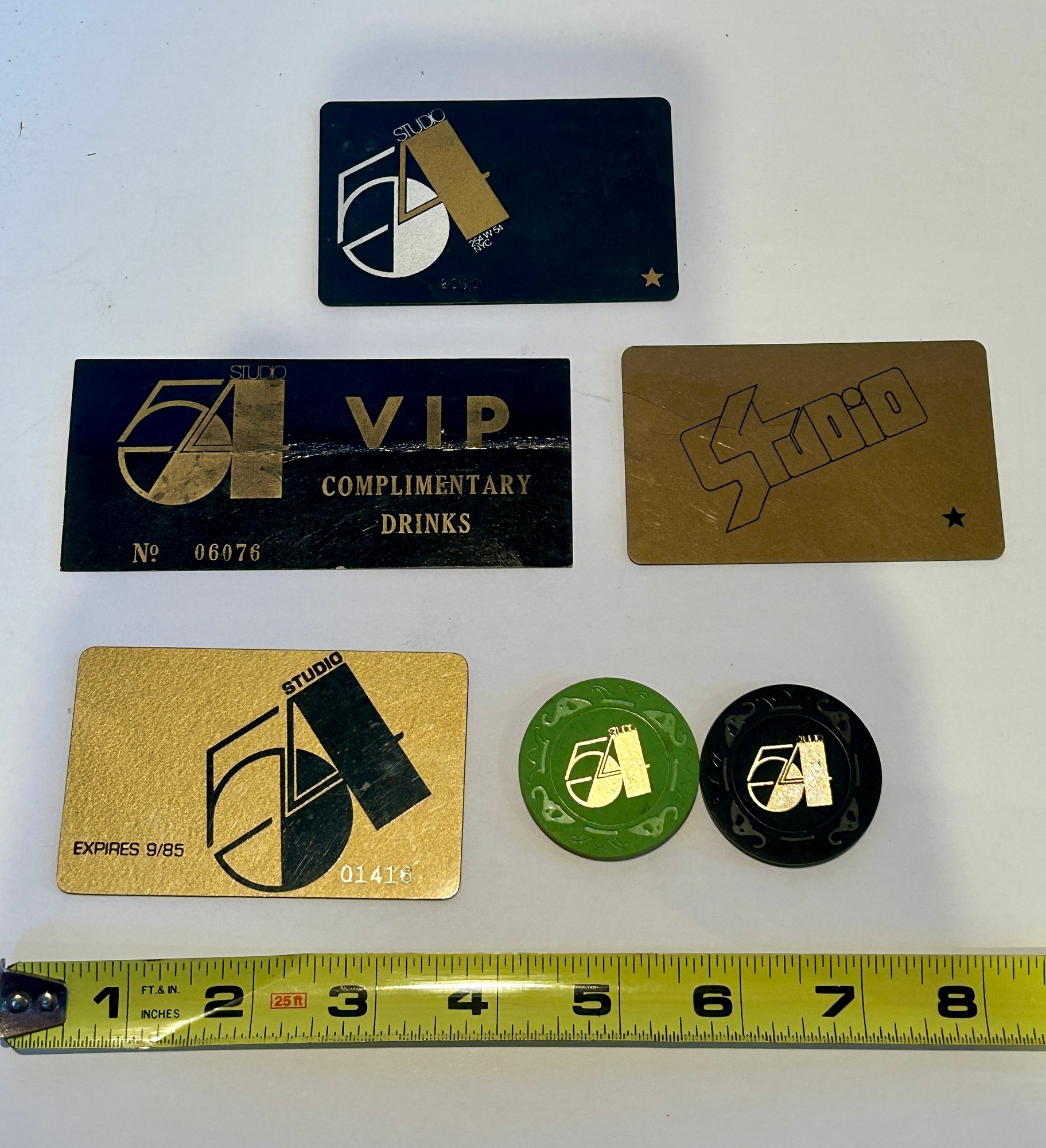 Vintage Studio 54 VIP Access Passes Player Chips NYC History #4424 ...