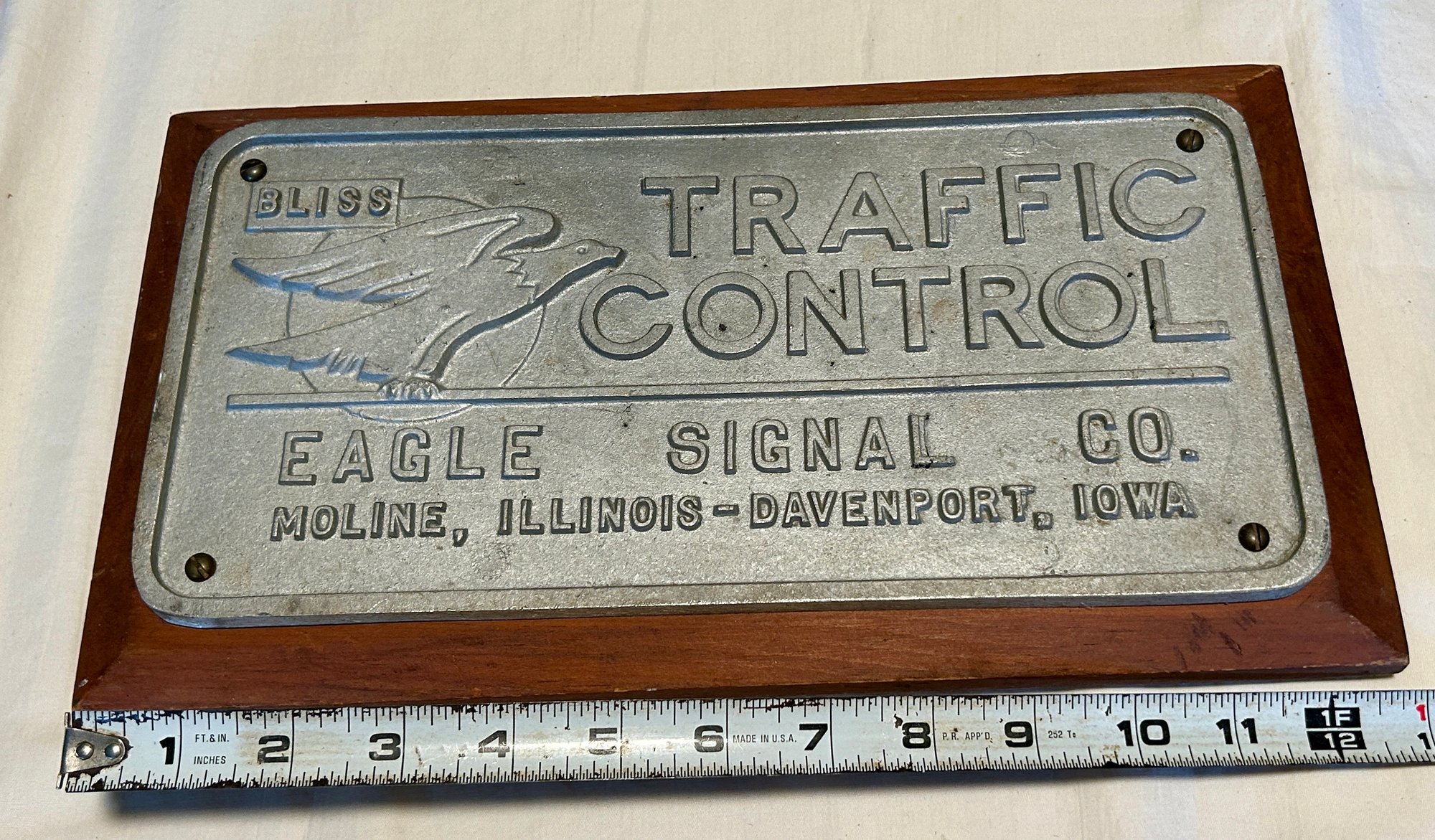 Vintage Eagle Signal Company Traffic Controller Box Sign Moline IL ...