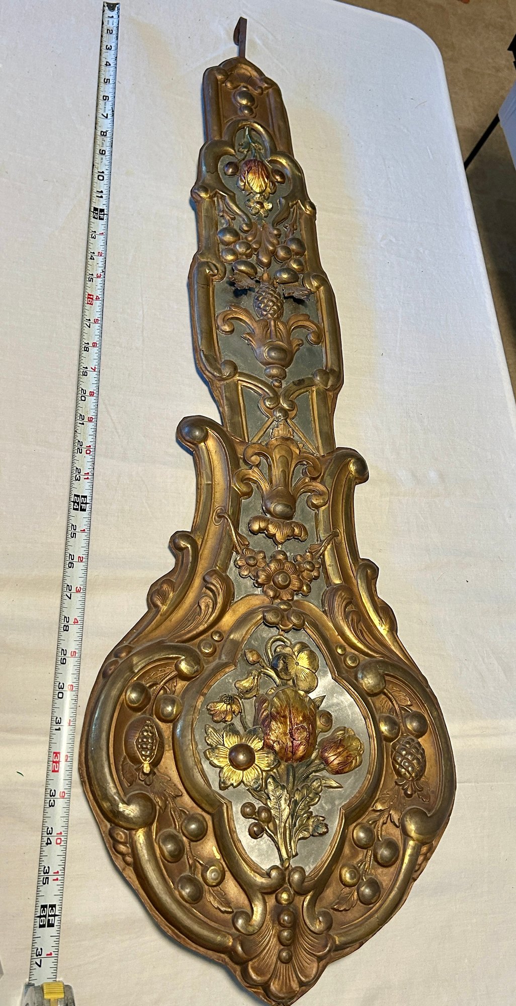 Antique Ornate Metal Pendulum Or Decorative Wall Art #4834 ...