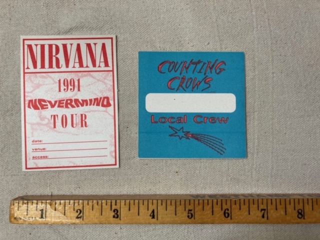 Nirvana And Counting Crows Rock Music Tour Backstage Passes - 1990s ...