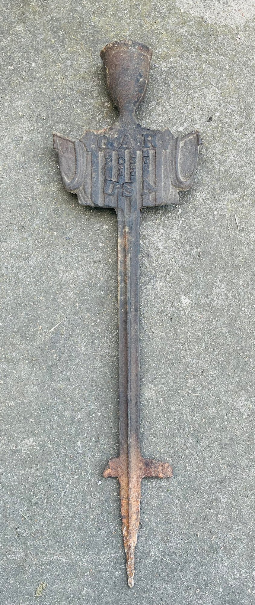 Rare Antique Cast Iron Marker Sign GAR Grand Army Of The Republic Post ...