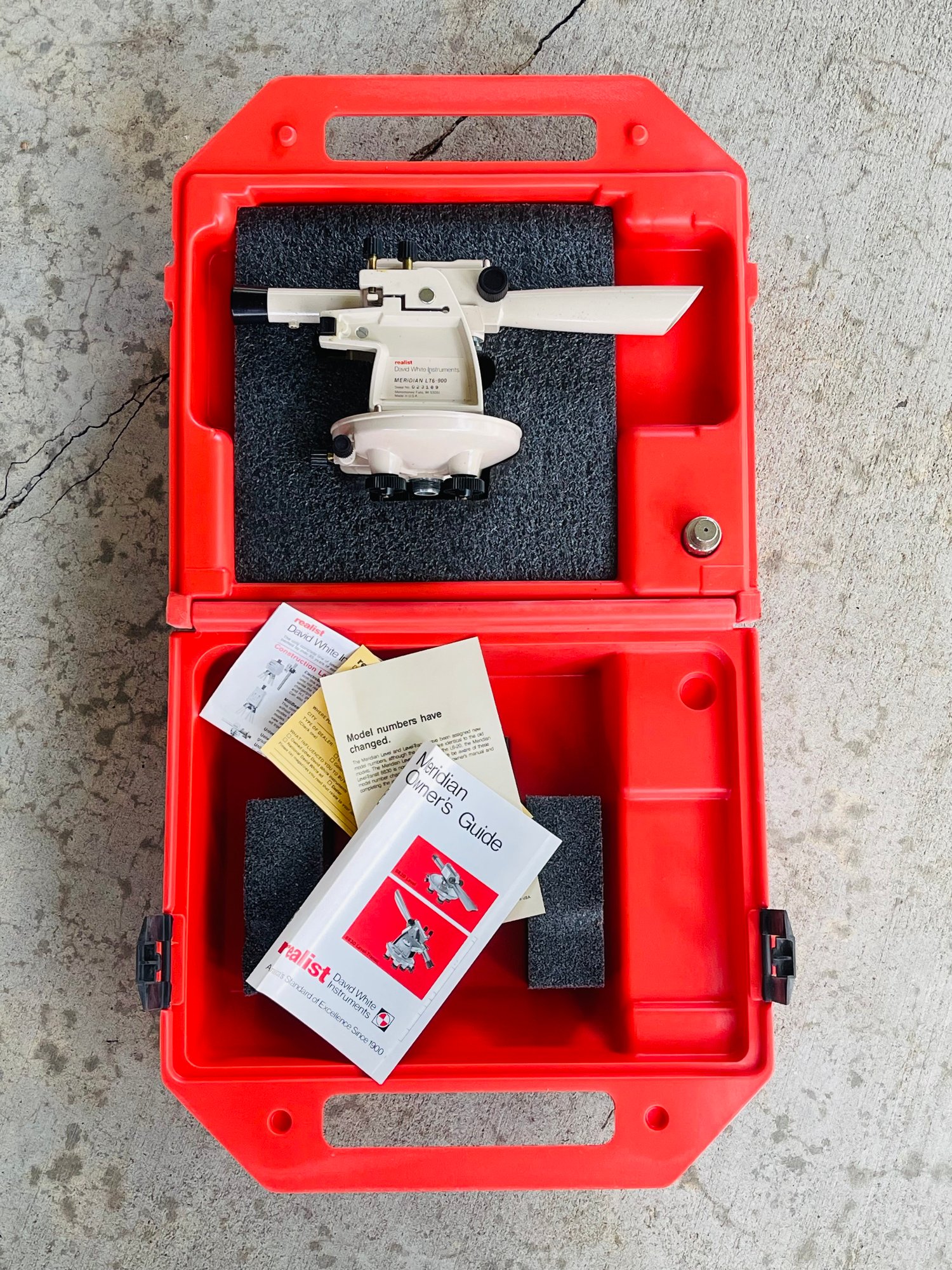 David White Realist Instruments Meridian LT6-900 Transit With Case No ...