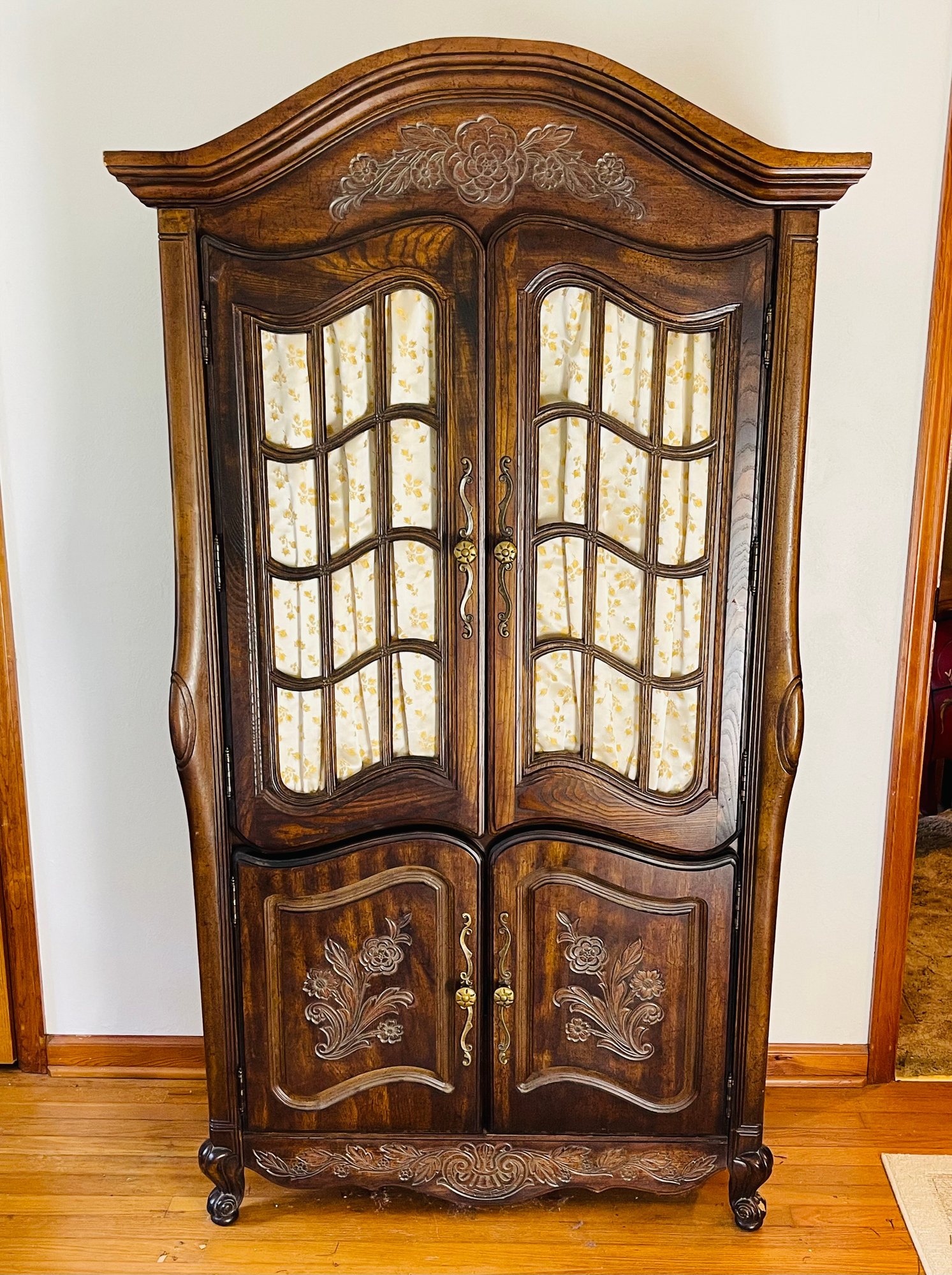 Beautiful Solid Wood French Country Style Bedroom Armoire Wardrobe ...