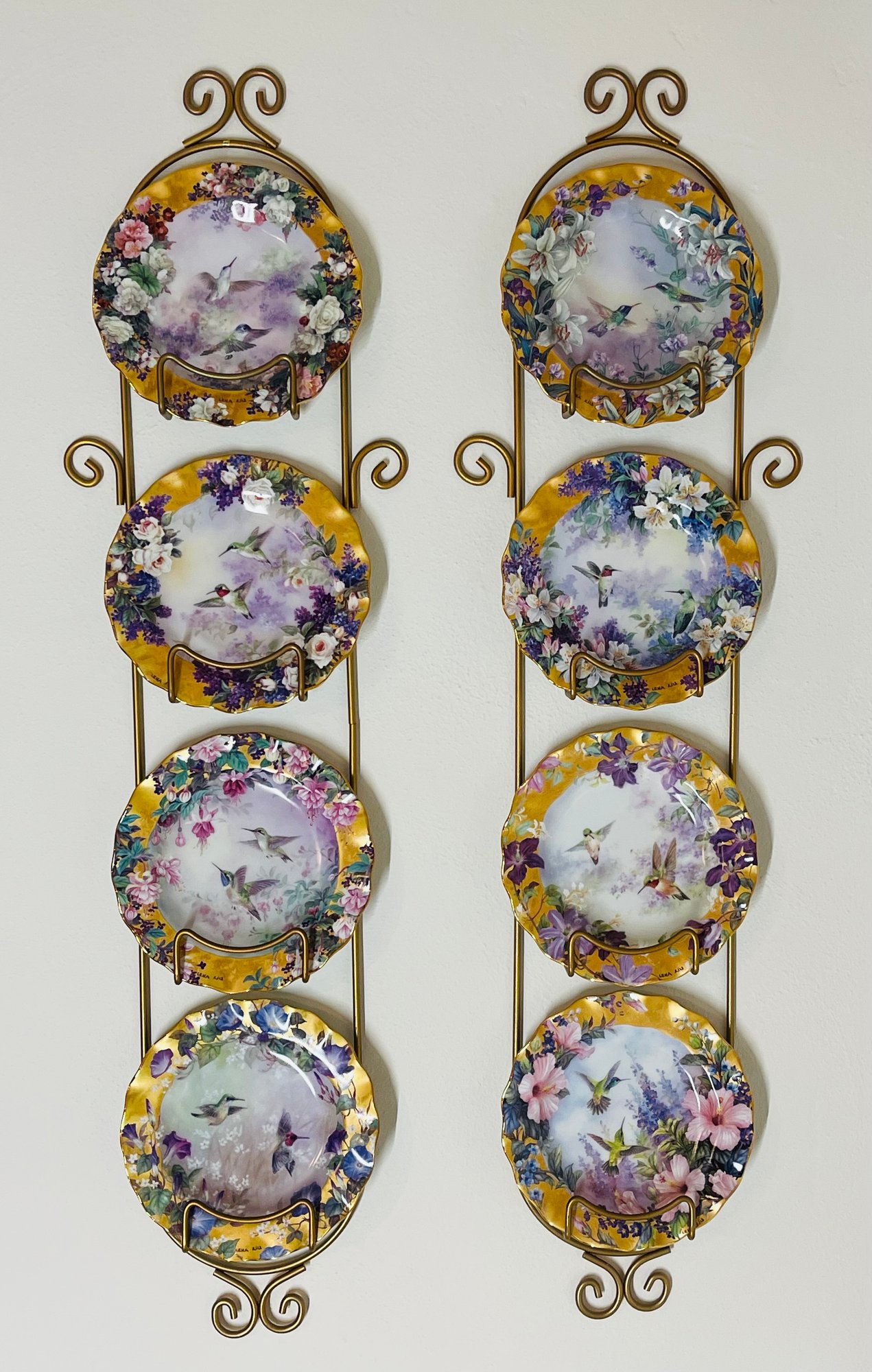 Group Lot Bradford Exchange Lena Liu Hand Painted Plates Racks Picture ...