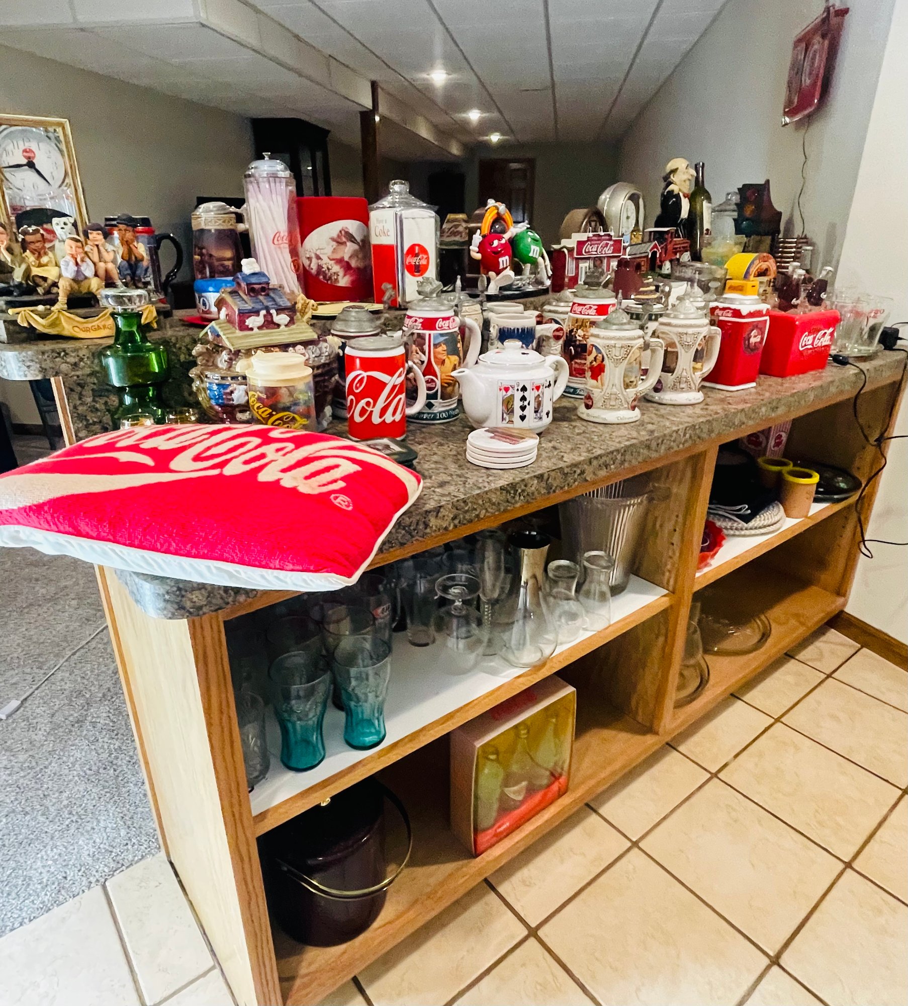 Huge Group Lot Coca Cola Collection Items Glasses Figurines Lights ...