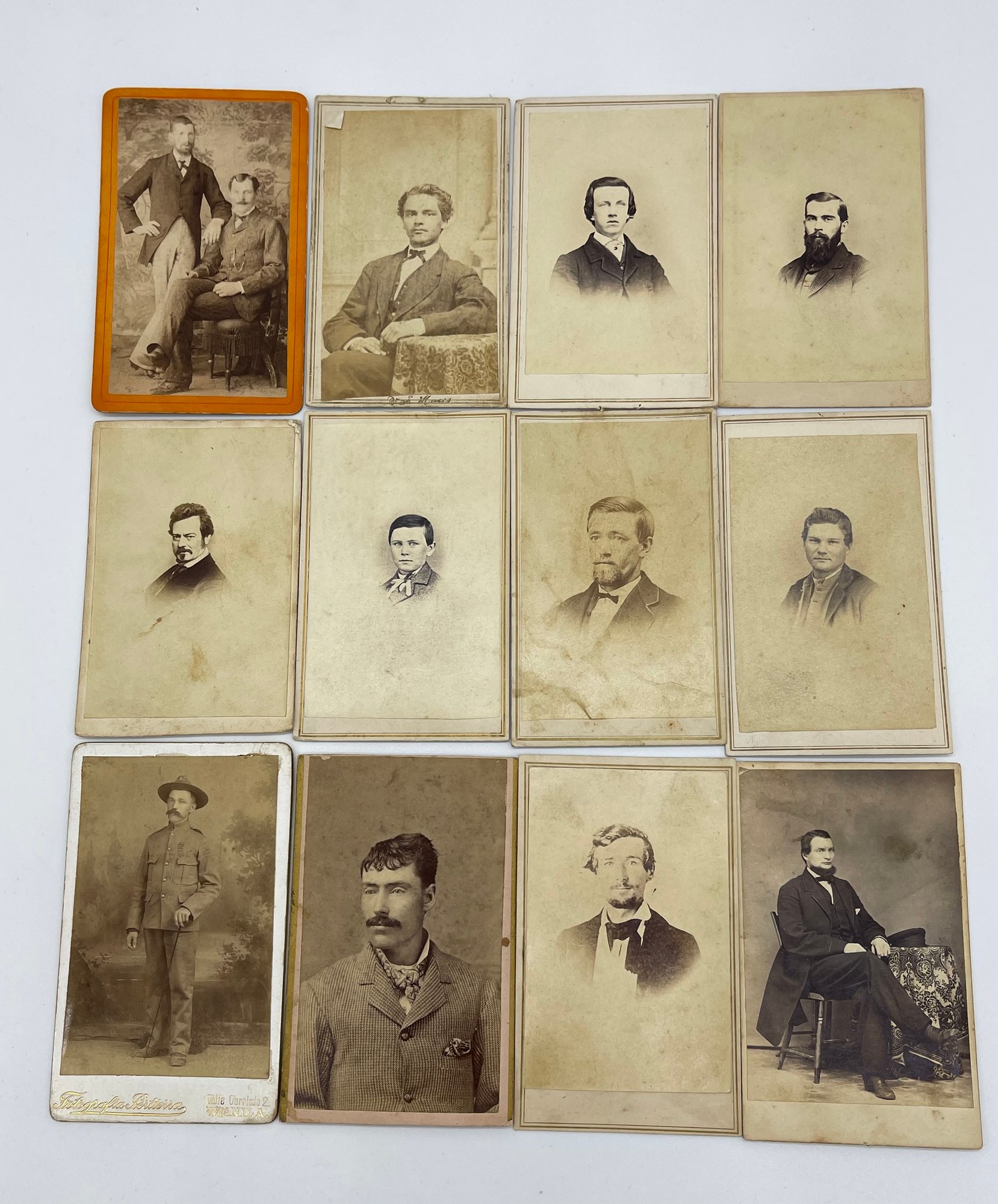 Group Lot Of Twelve CDV Military Photo Images #2037 | Auctionninja.com