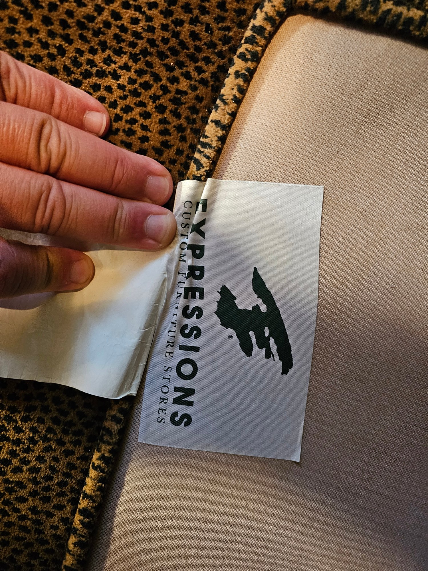 Expressions Brand Cheetah Print Sectional Sofa #8077 | Auctionninja.com