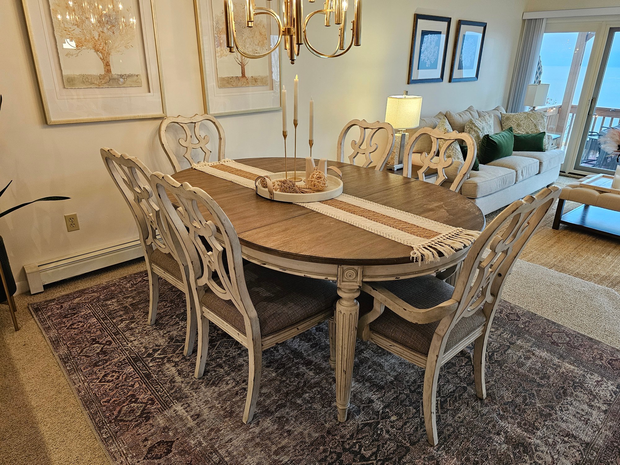 Gorgeous All Wood Dining Table From High Point, NC #9340 | Auctionninja.com