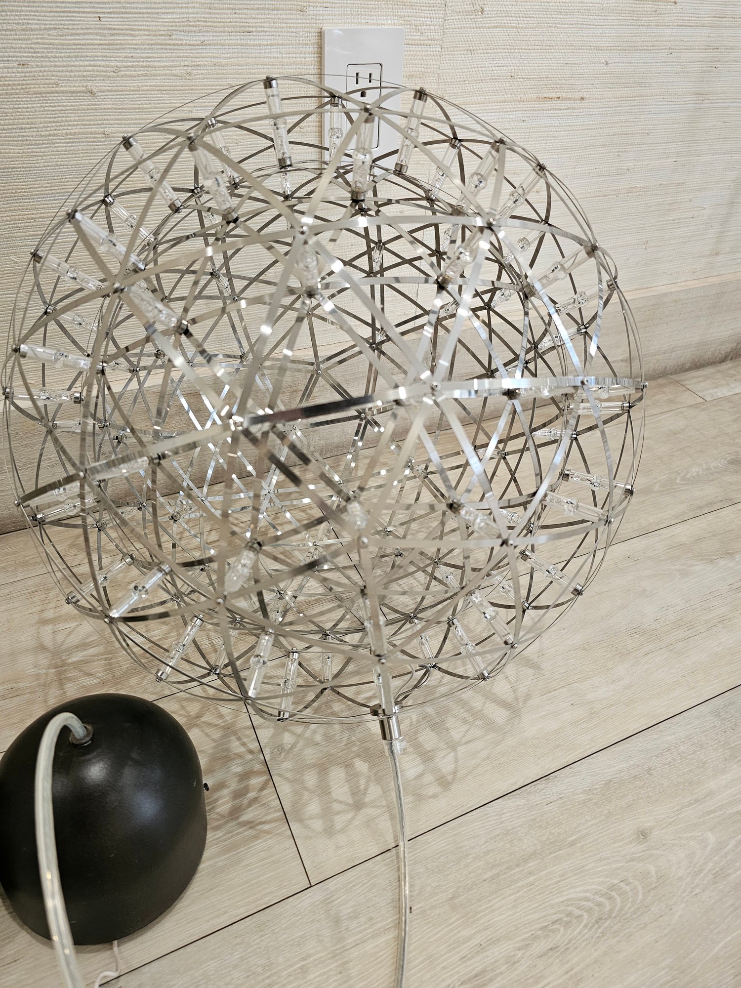 Two Small Diameter Spherical Light Fixtures #8383 | Auctionninja.com