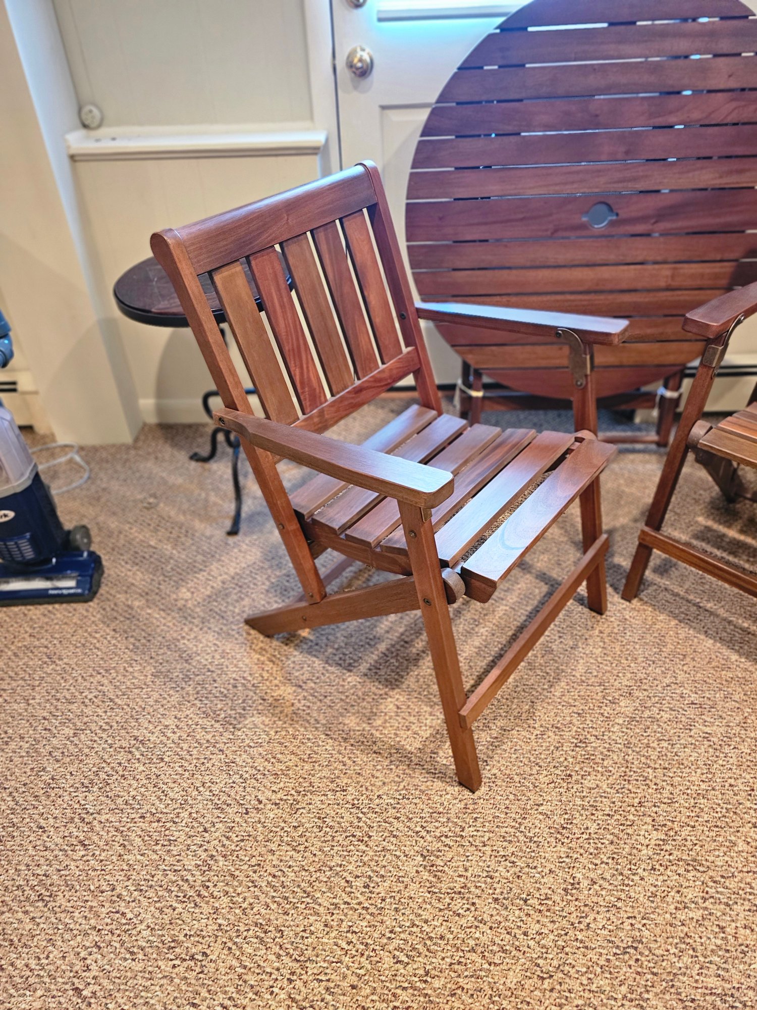 Pottery Barn Collapsible Cafe Table And Chairs #8990 | Auctionninja.com