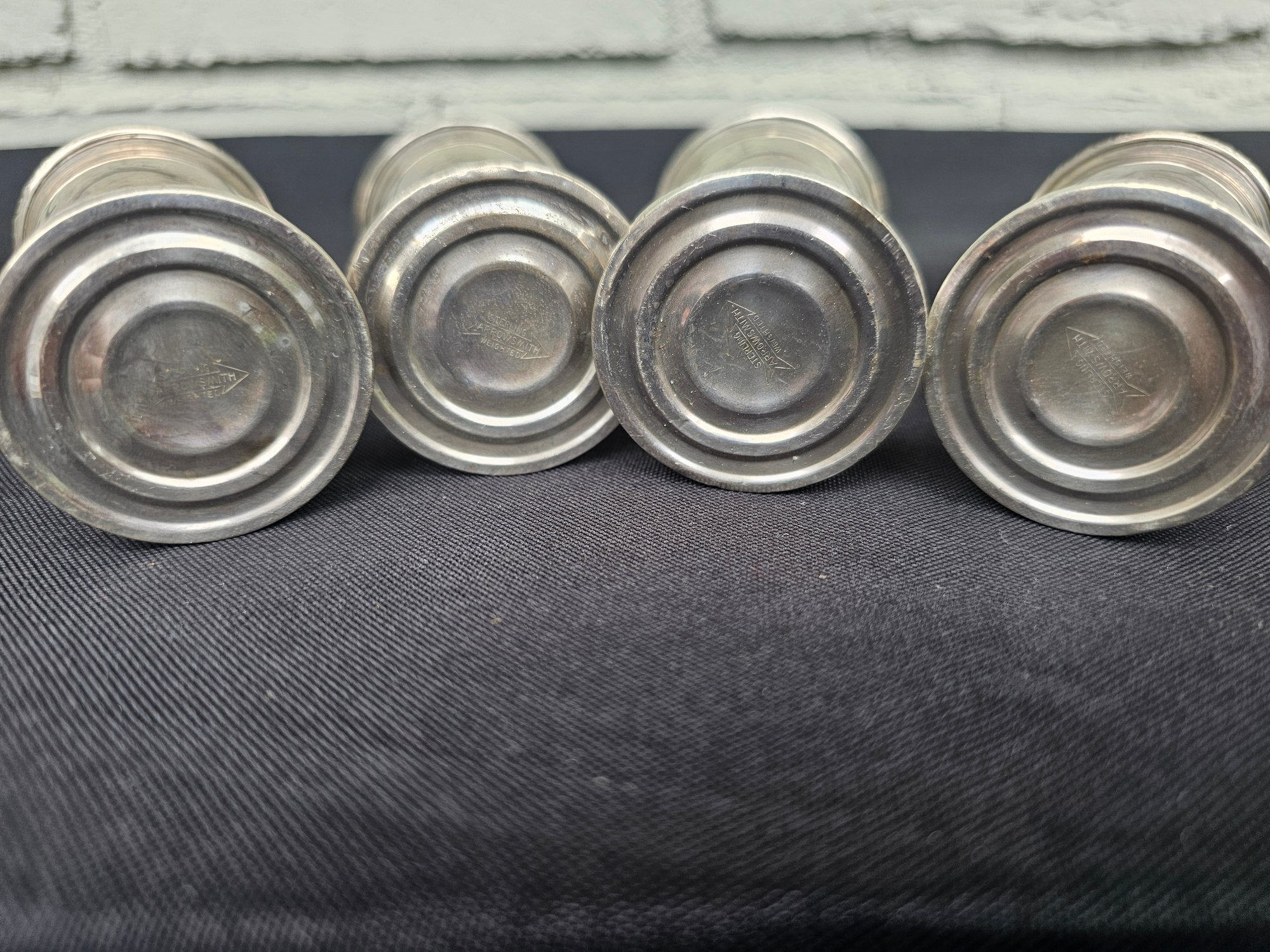 Group Of Four Weighted Sterling Salt And Pepper Shakers #9900 ...