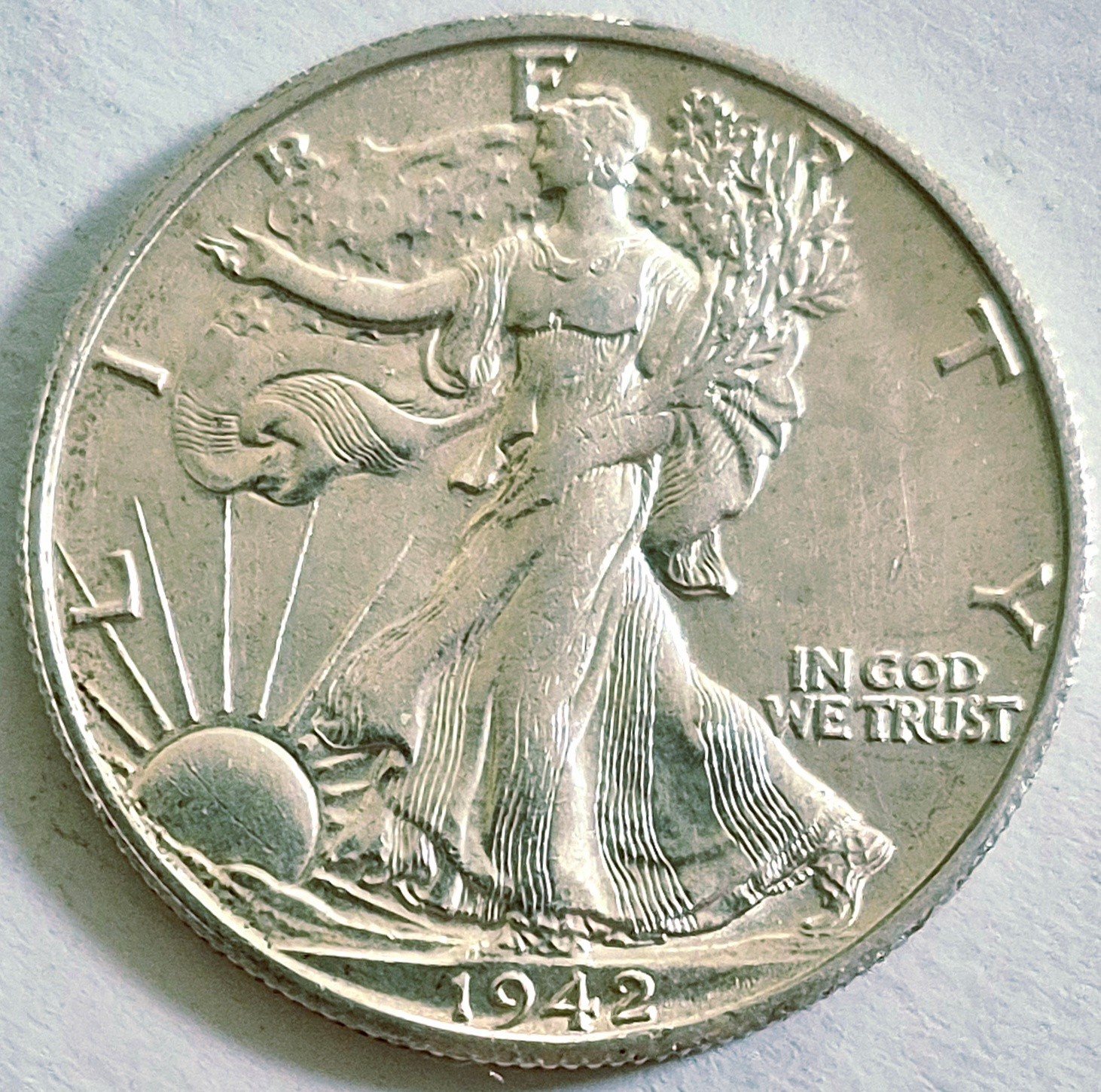 1942-S WALKING LIBERTY HALF DOLLAR BU #14987 | Auctionninja.com