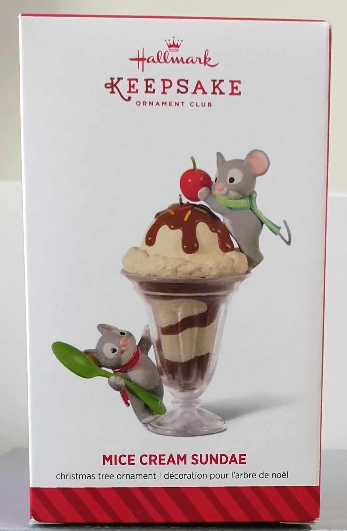 LIKE NEW 2014 HALLMARK KEEPSAKE MICE CREAM SUNDAE ARTIST CRAFTED ...
