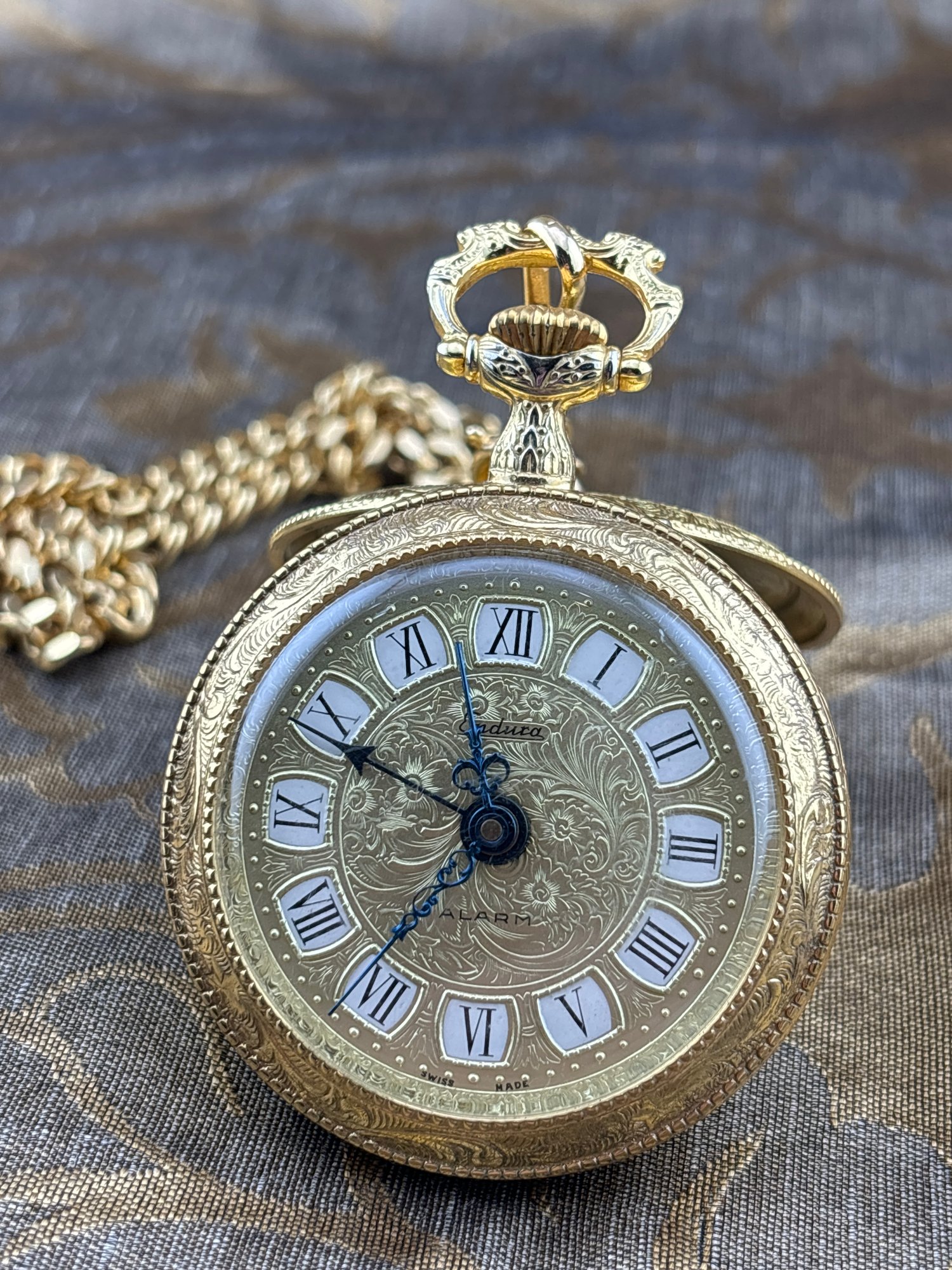 Large Vintage Mechanical Pocket Watch Alarm #3200 | Auctionninja.com