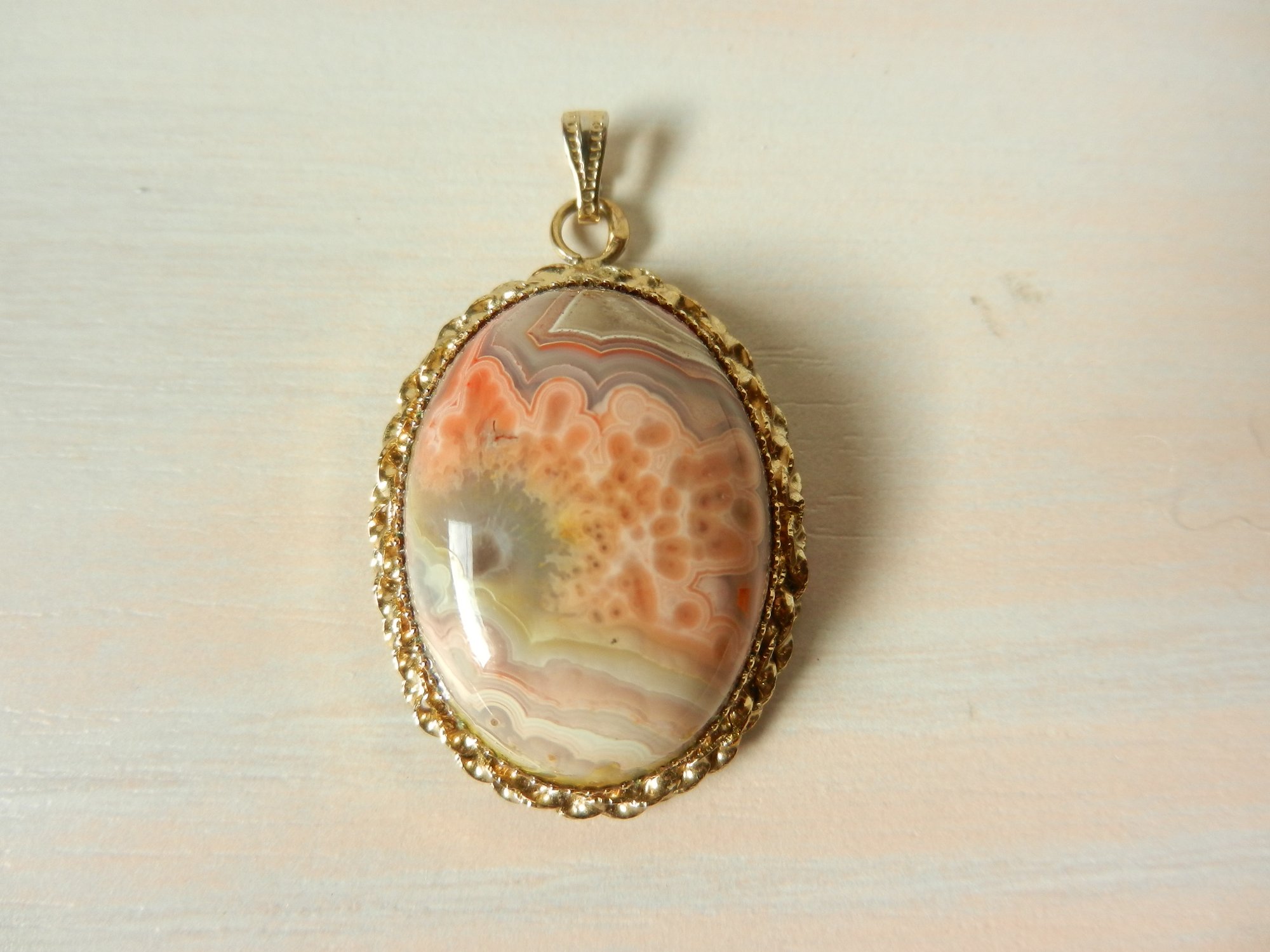 Vintage Gemstone Pendant With GF Mount (DT52) #2359 | Auctionninja.com