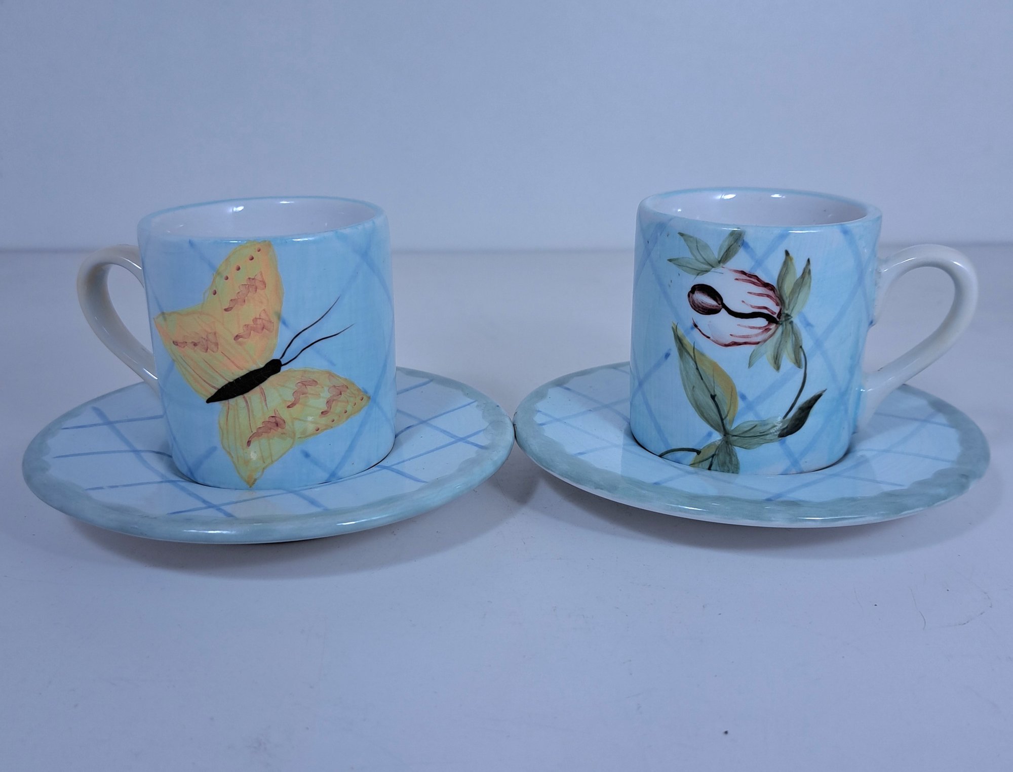 ZRIKE Butterfly Cup And Saucer Set #3034 | Auctionninja.com