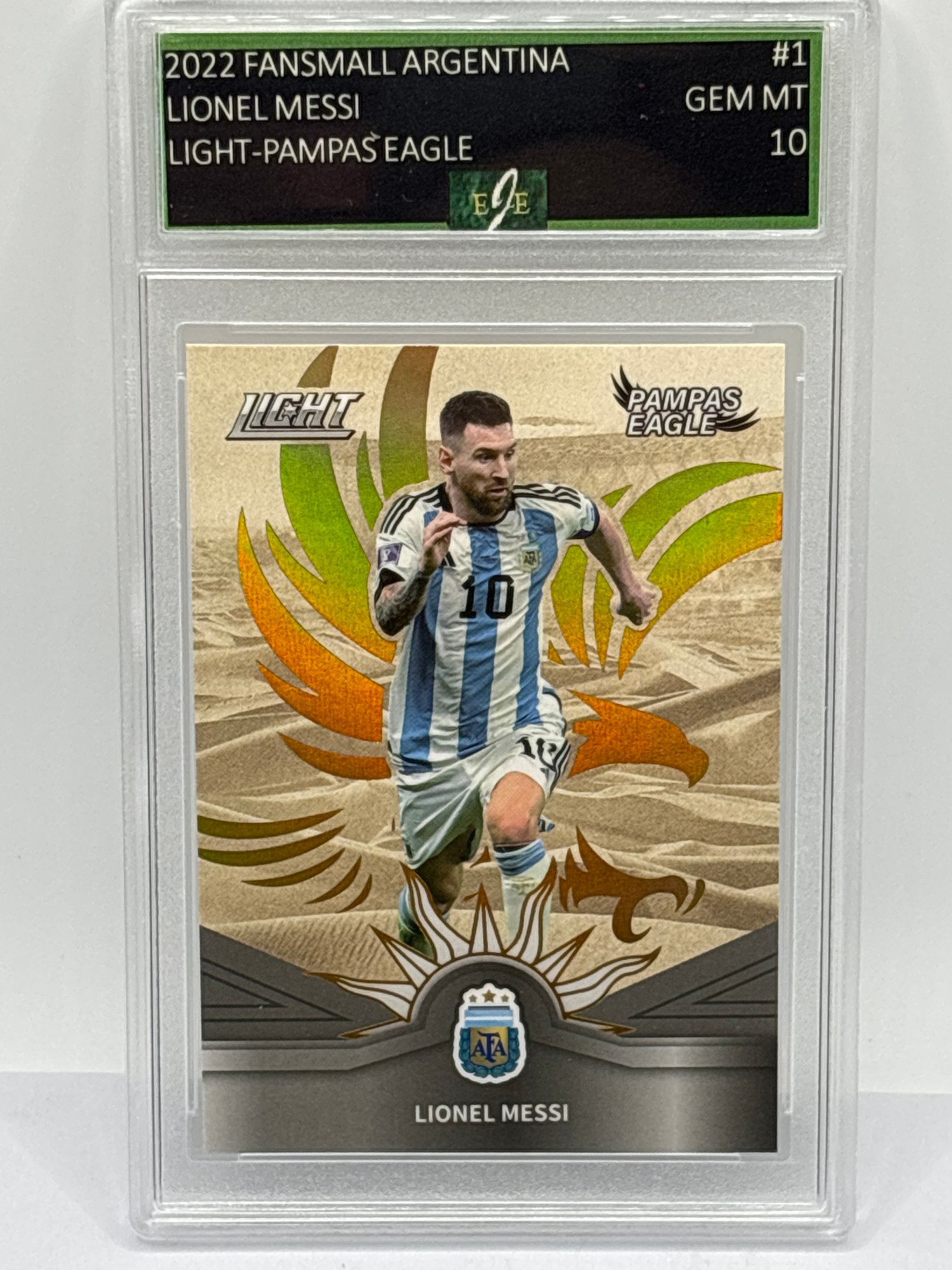2022 FANS MALL ARGENTINA LIONEL MESSI PAMPAS EAGLE SP GOLD FOIL LIGHT ...