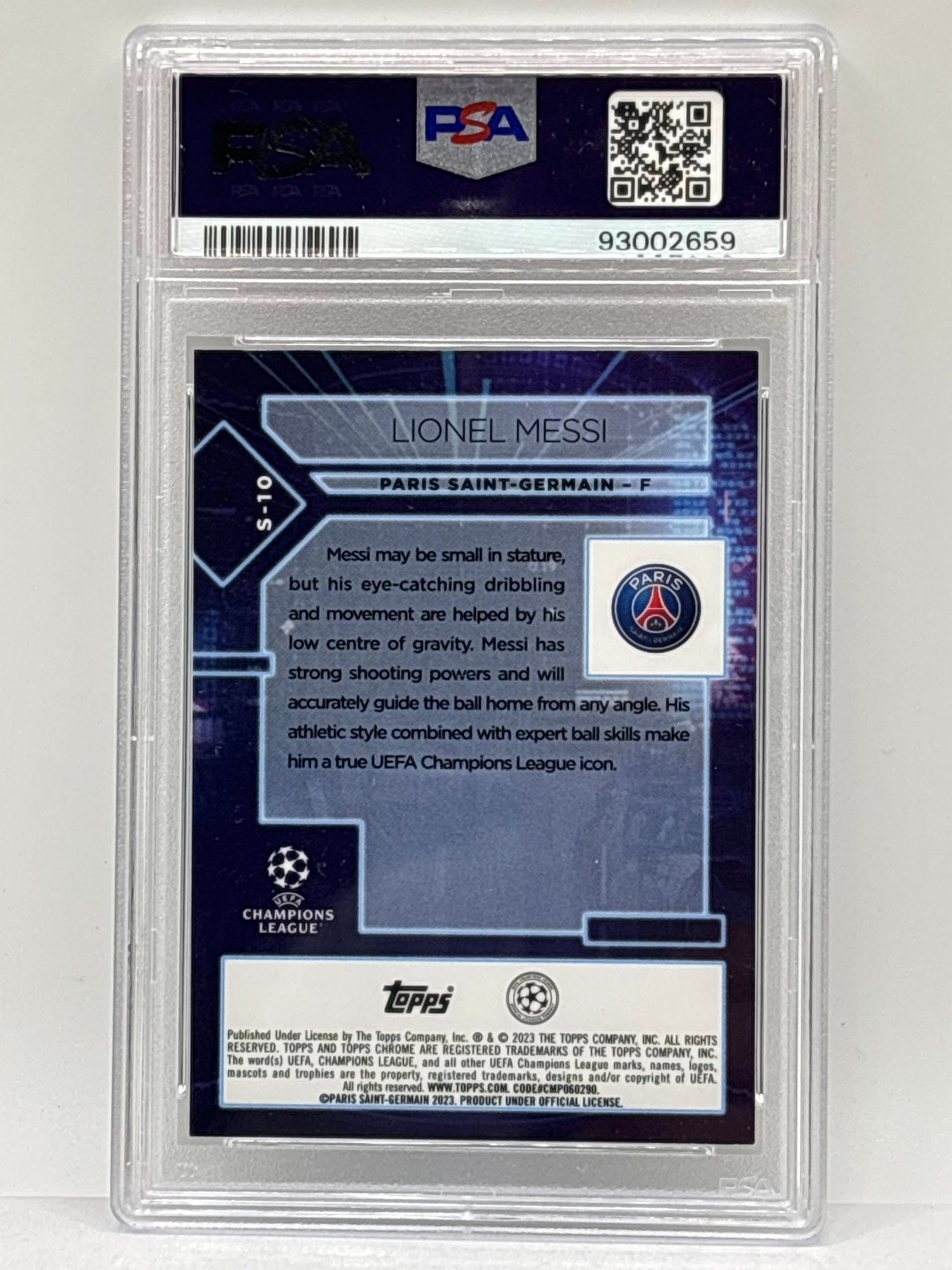 CASE HIT!! 2022-23 TOPPS CHROME UCC LIONEL MESSI SPECIMEN SSP GRADED ...