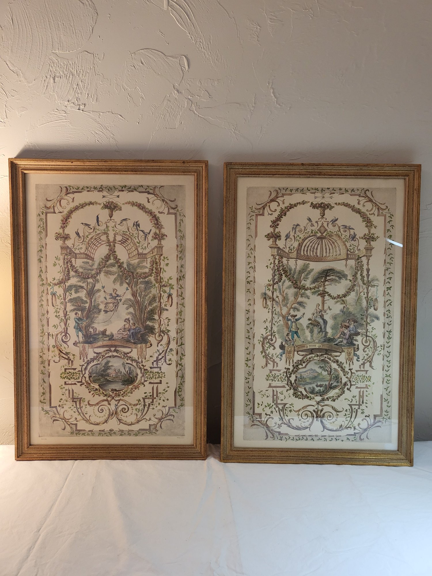 Watteau Hand Colored Engravings #1471 | Auctionninja.com