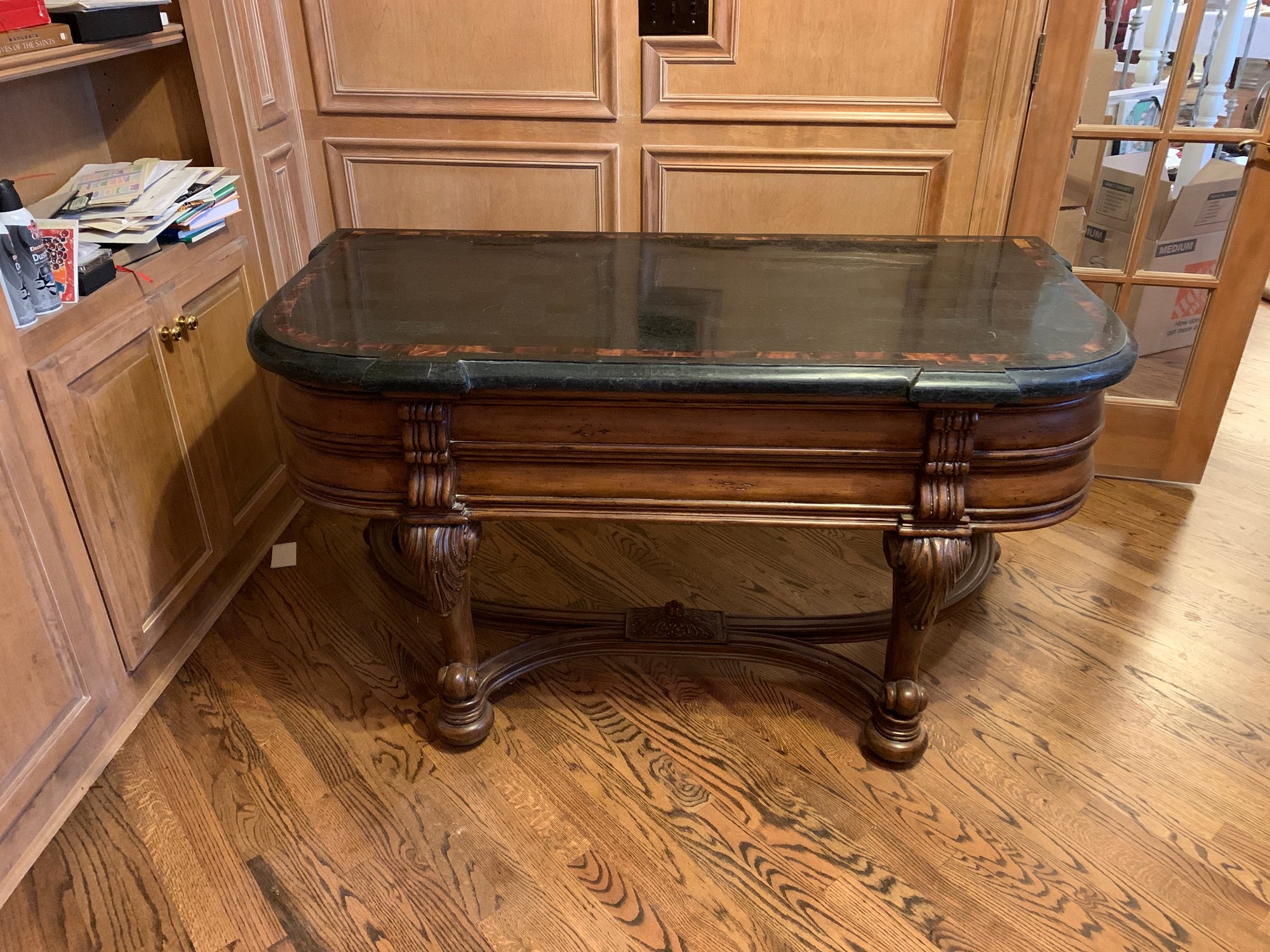 Stunning Stone Top Desk #4782 | Auctionninja.com