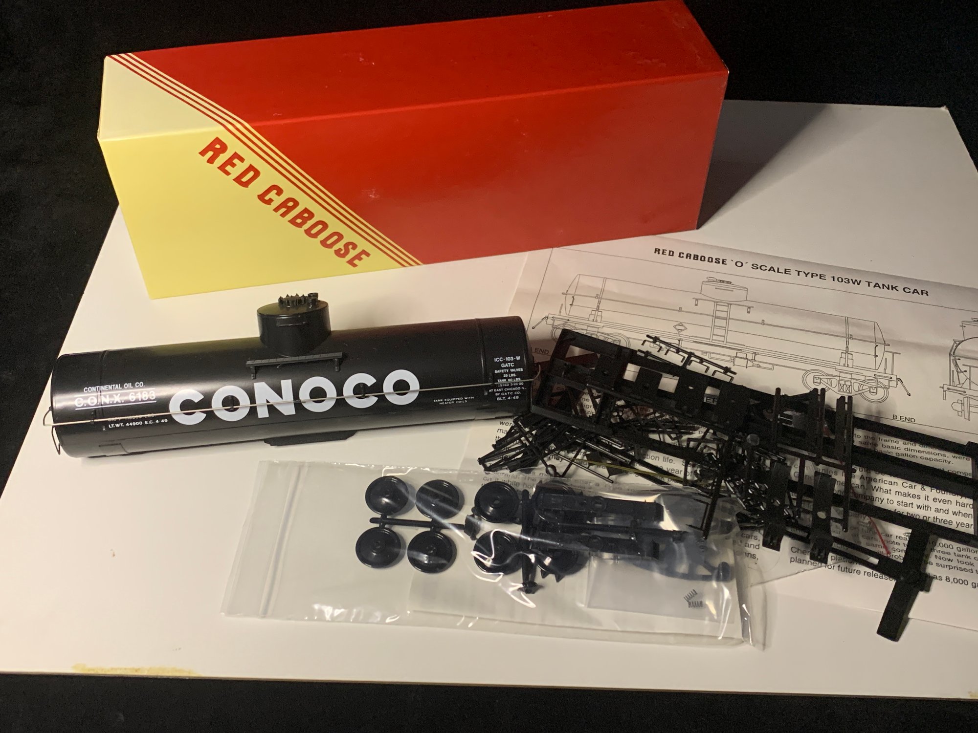 Red Caboose - O Scale - Texaco Type 103W 10,000 Gallon Model Train Tank ...