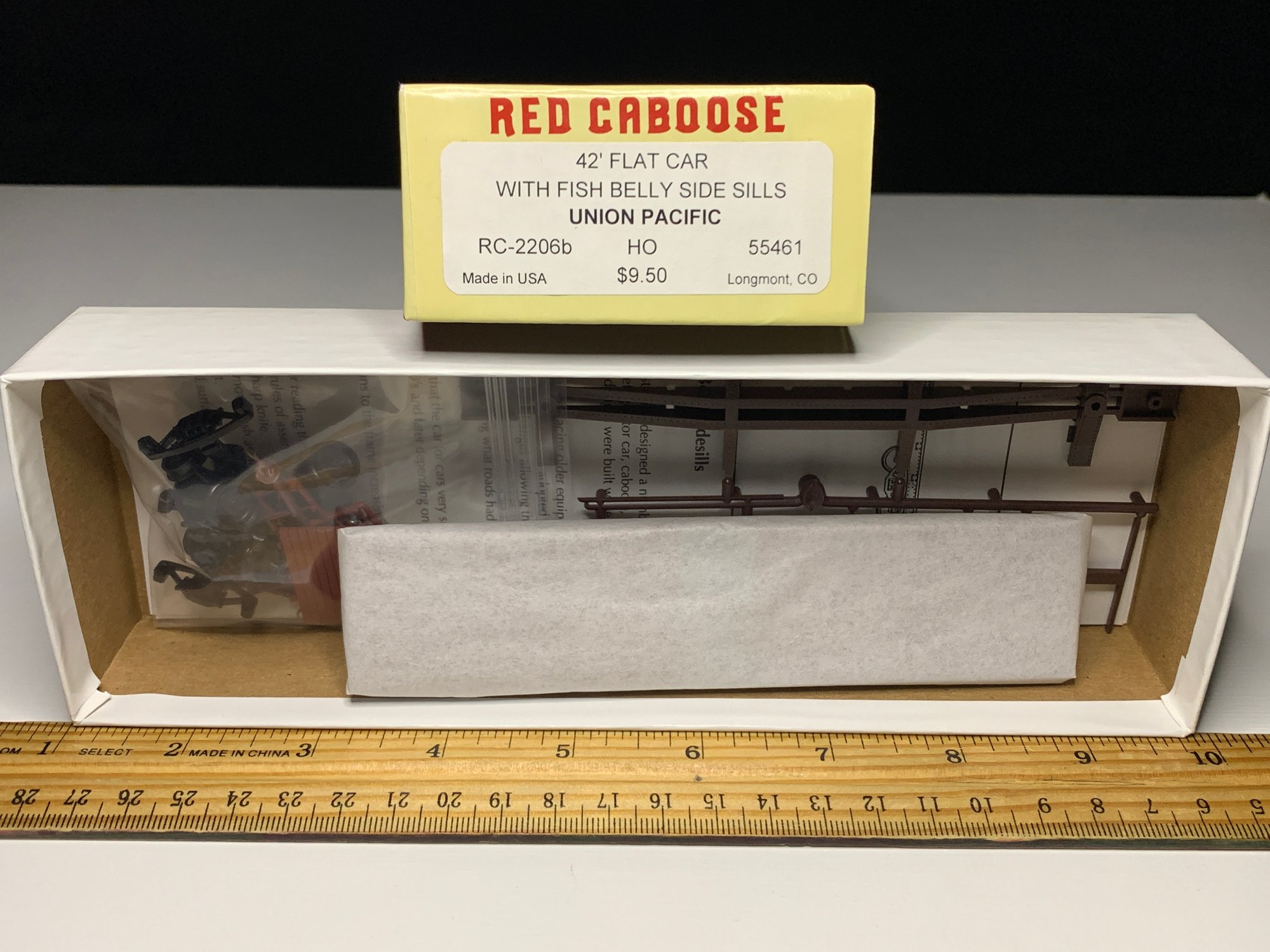 Red Caboose - HO Scale - Union Pacific 42' Flat Car With Fish Belly ...