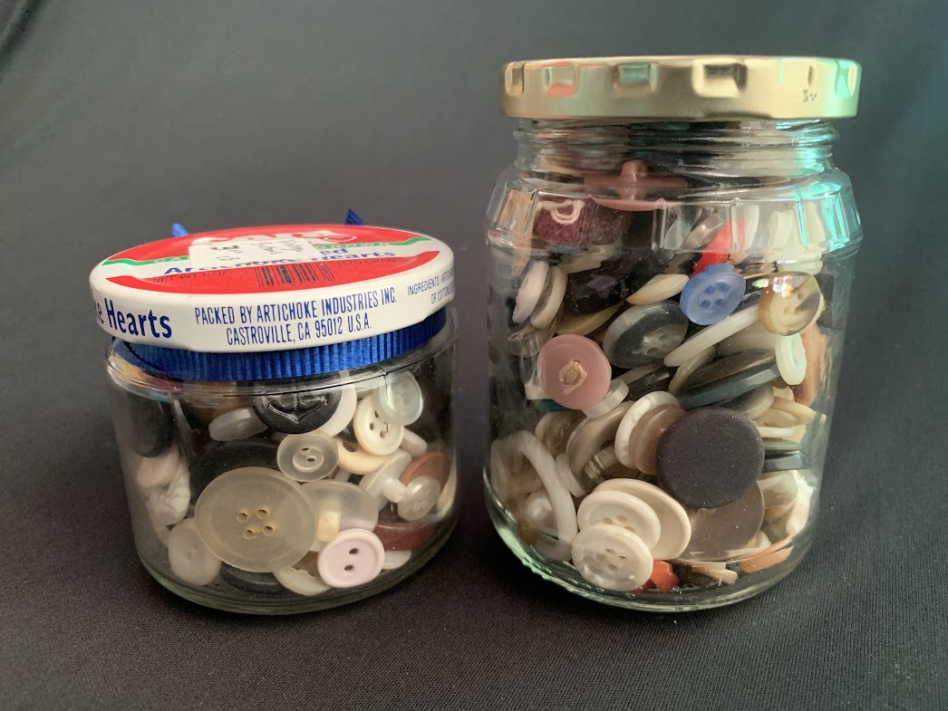 Two Small Jars Of Vintage Buttons #1814 | Auctionninja.com