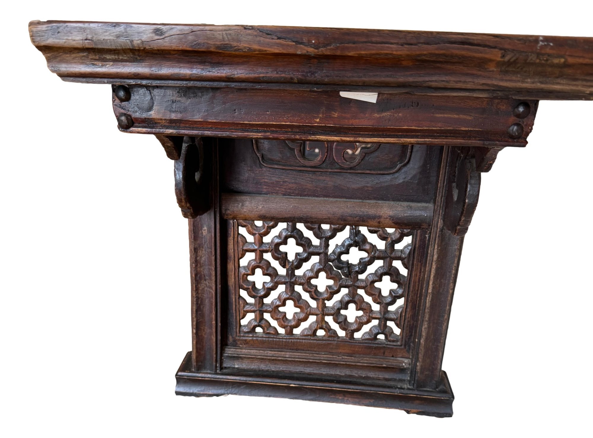 Long, Teak Alhambra Style Temple Bench #4169 | Auctionninja.com