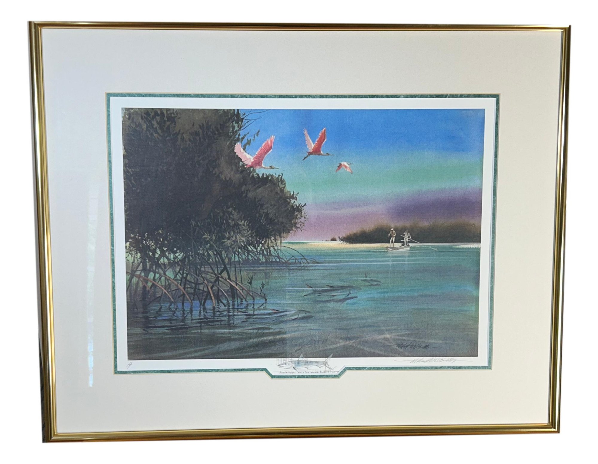 Framed Bone Fishing Print By Millard Wells (15l) #3646 | Auctionninja.com