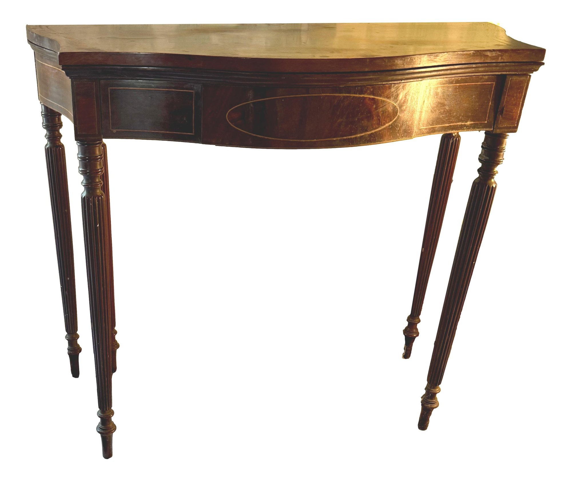 Pretty String Inlay Gate Leg Tea Table #4489 | Auctionninja.com