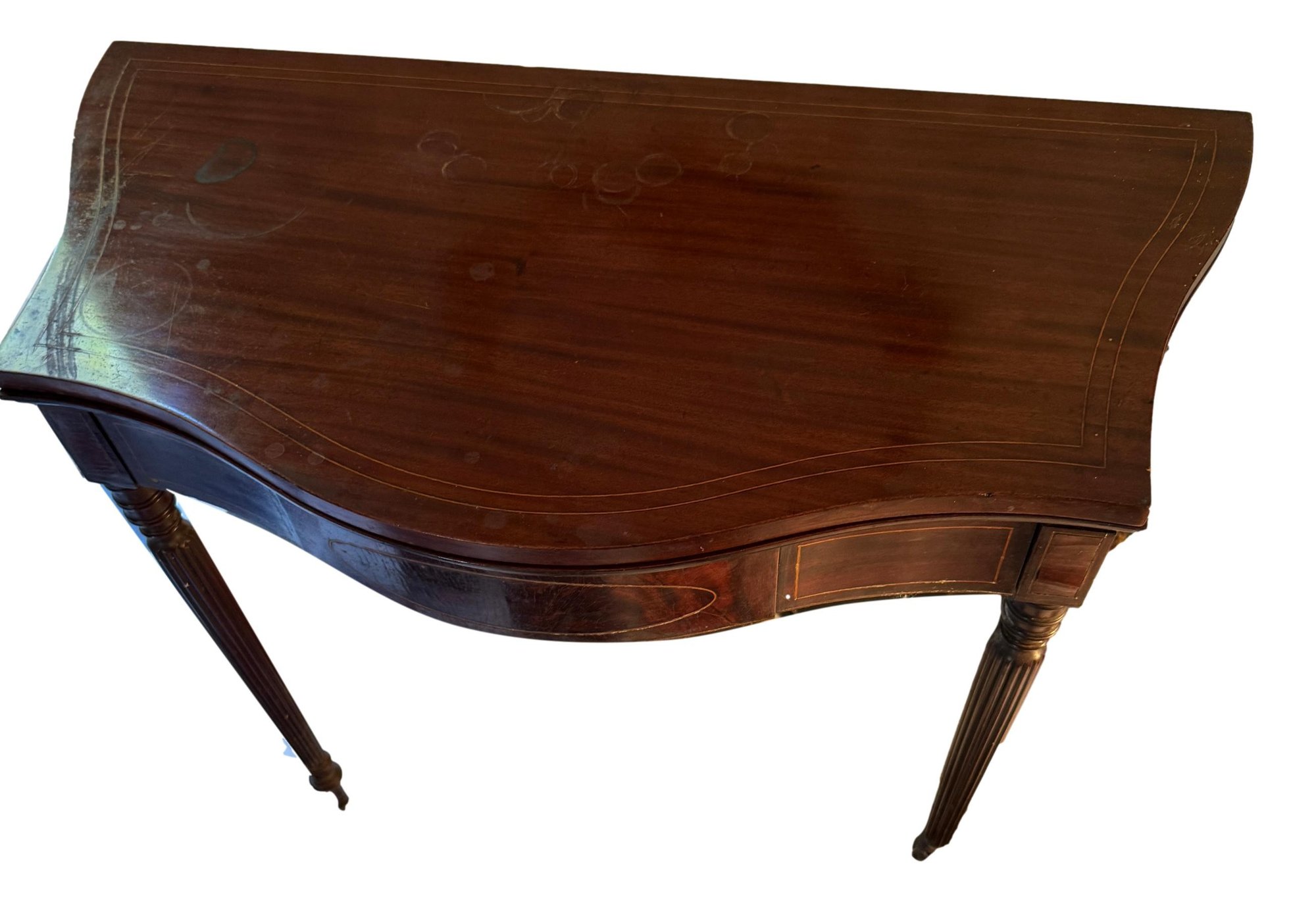 Pretty String Inlay Gate Leg Tea Table #4489 | Auctionninja.com
