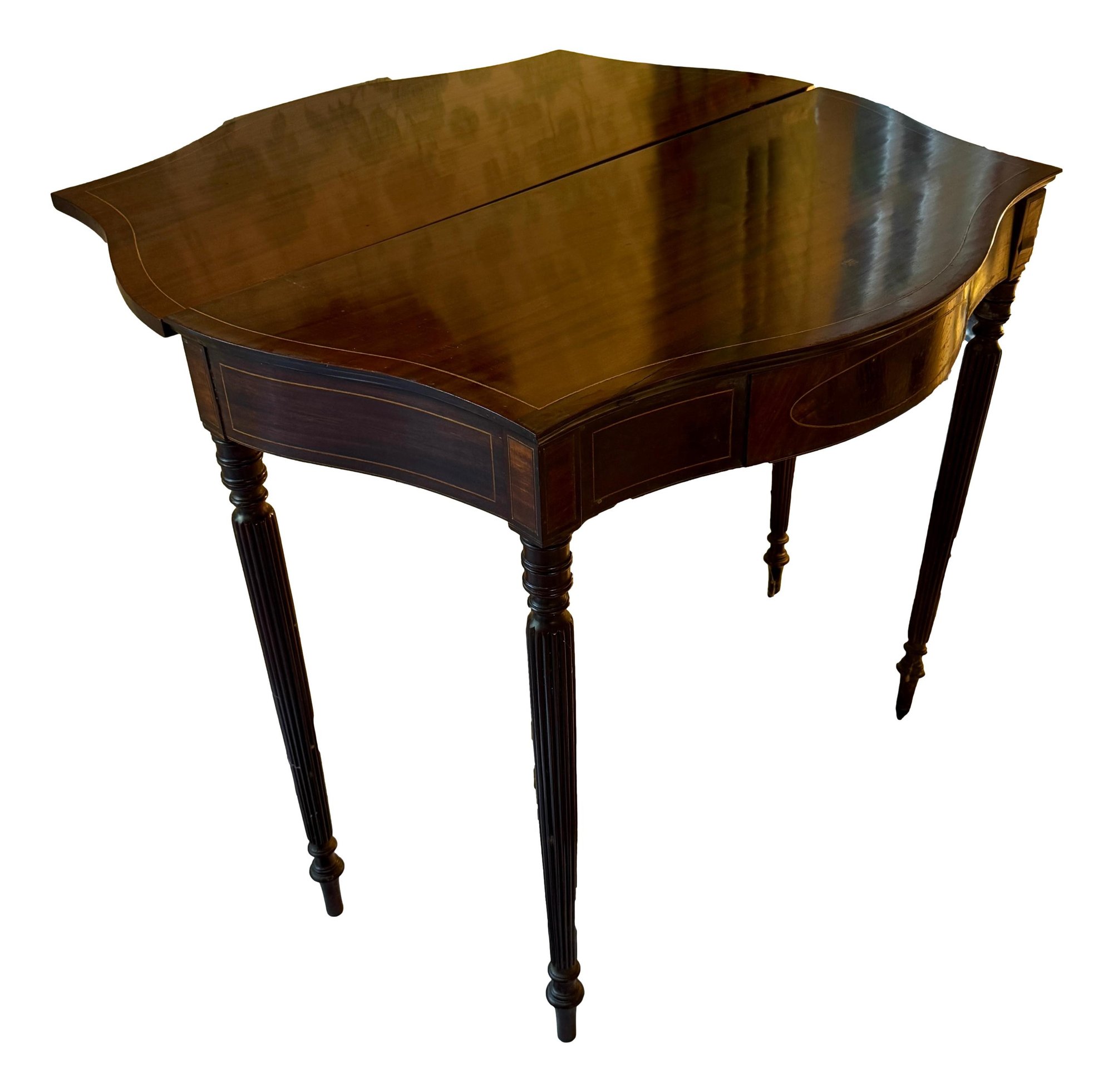 Pretty String Inlay Gate Leg Tea Table #4489 | Auctionninja.com