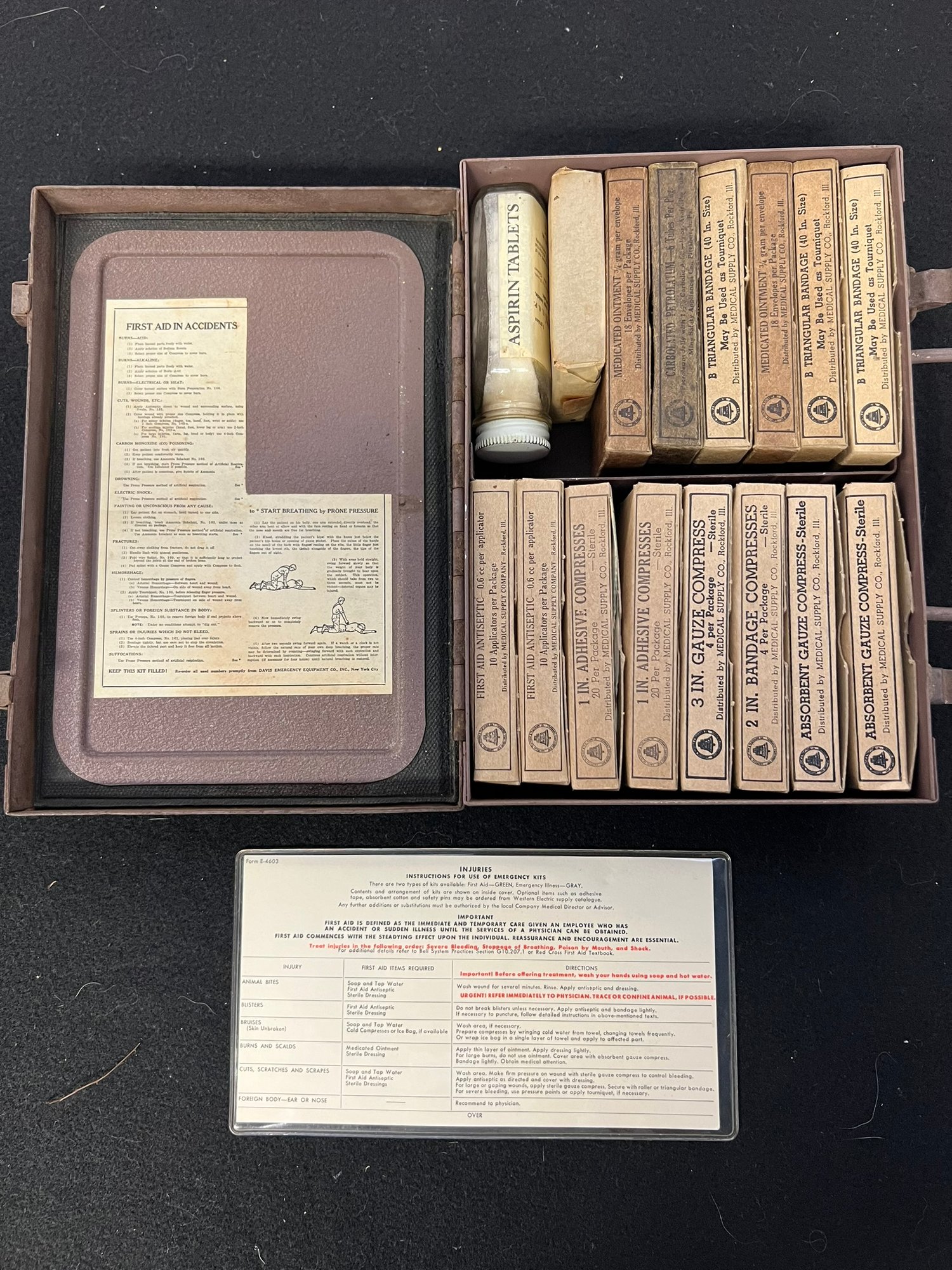 AN/ 1pc A99 - Vintage And Fully Intact Military First Aid Kit In Heavy ...
