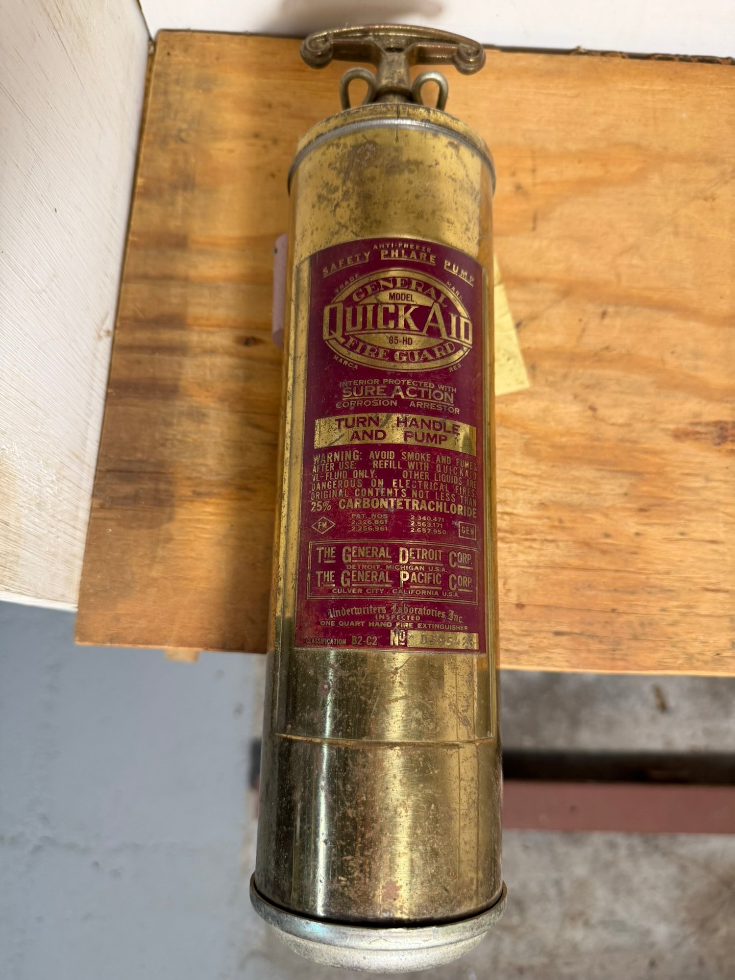 CU/ Vintage General Quick Aid Fireguard Model 85 HD Brass Fire ...
