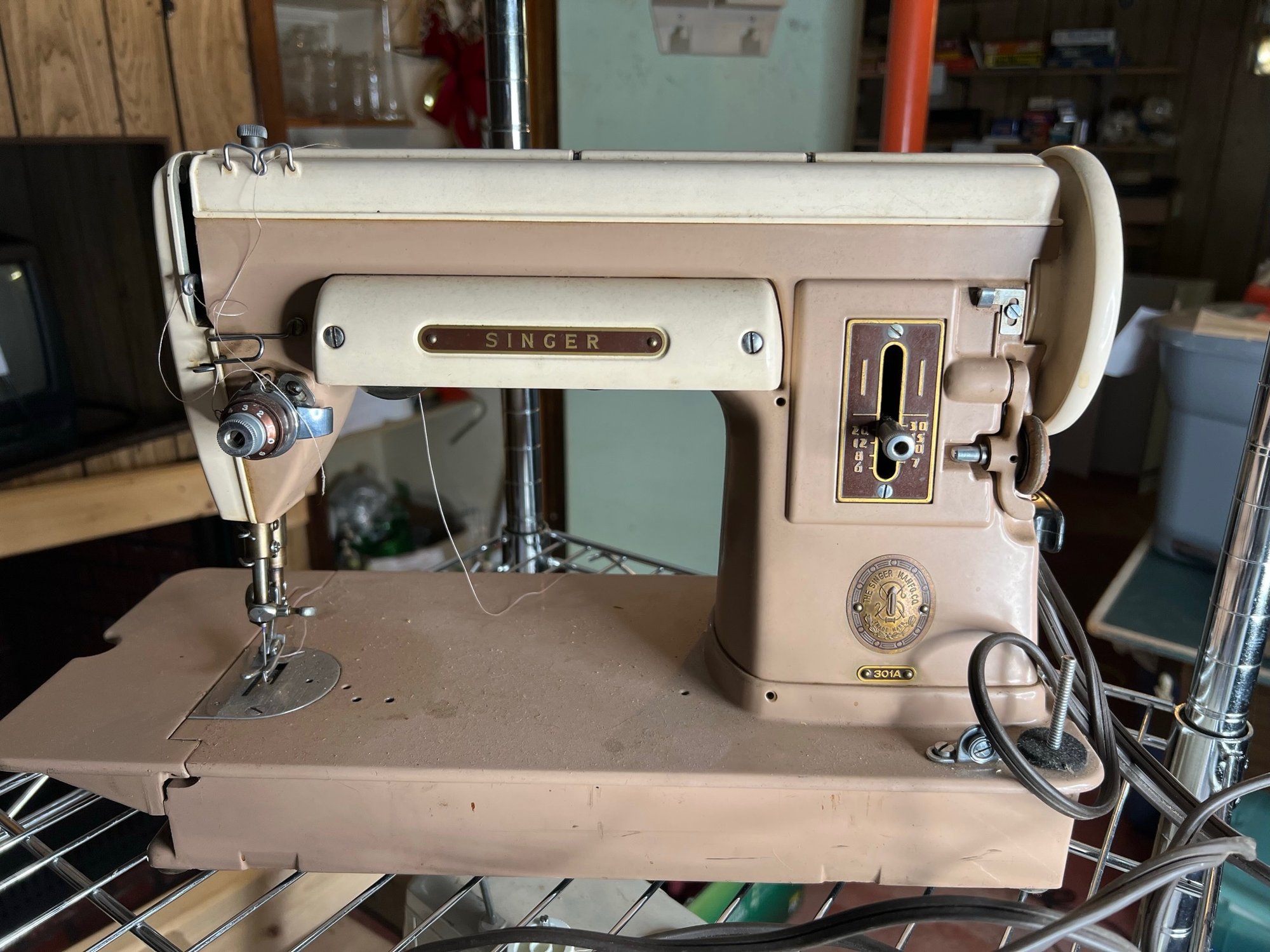 C/ Entire Shelf - 2 Boxes - Vintage Singer Sewing Machine Model #301A ...