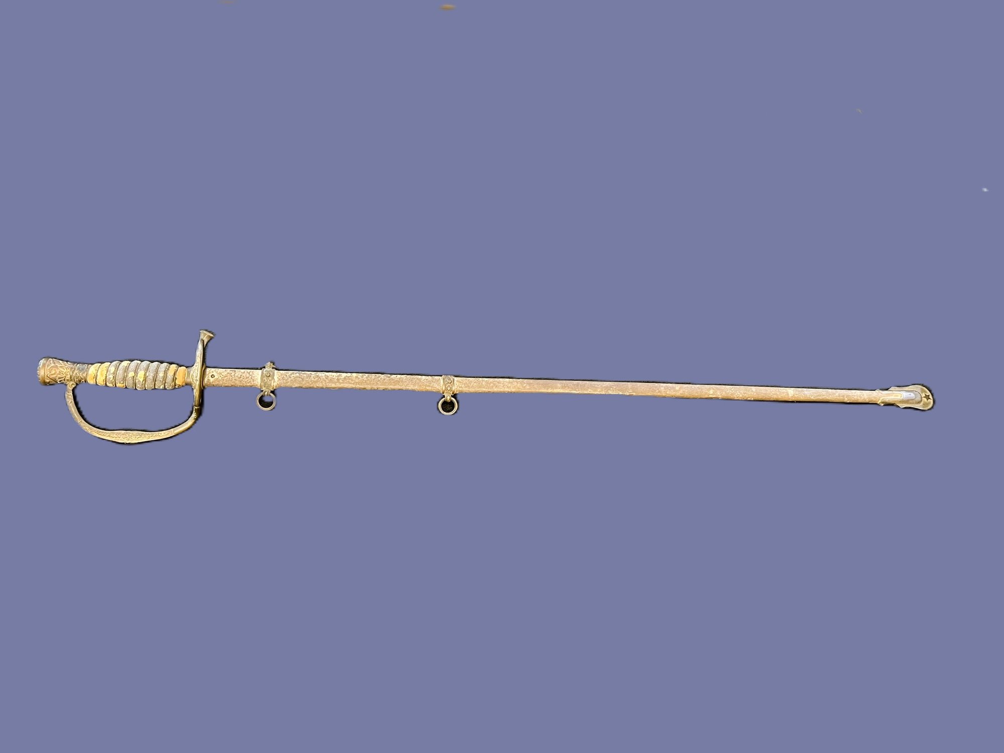 LR/ Antique Model 1860 Officers Sword And Scabbard, Civil War, Eagle ...