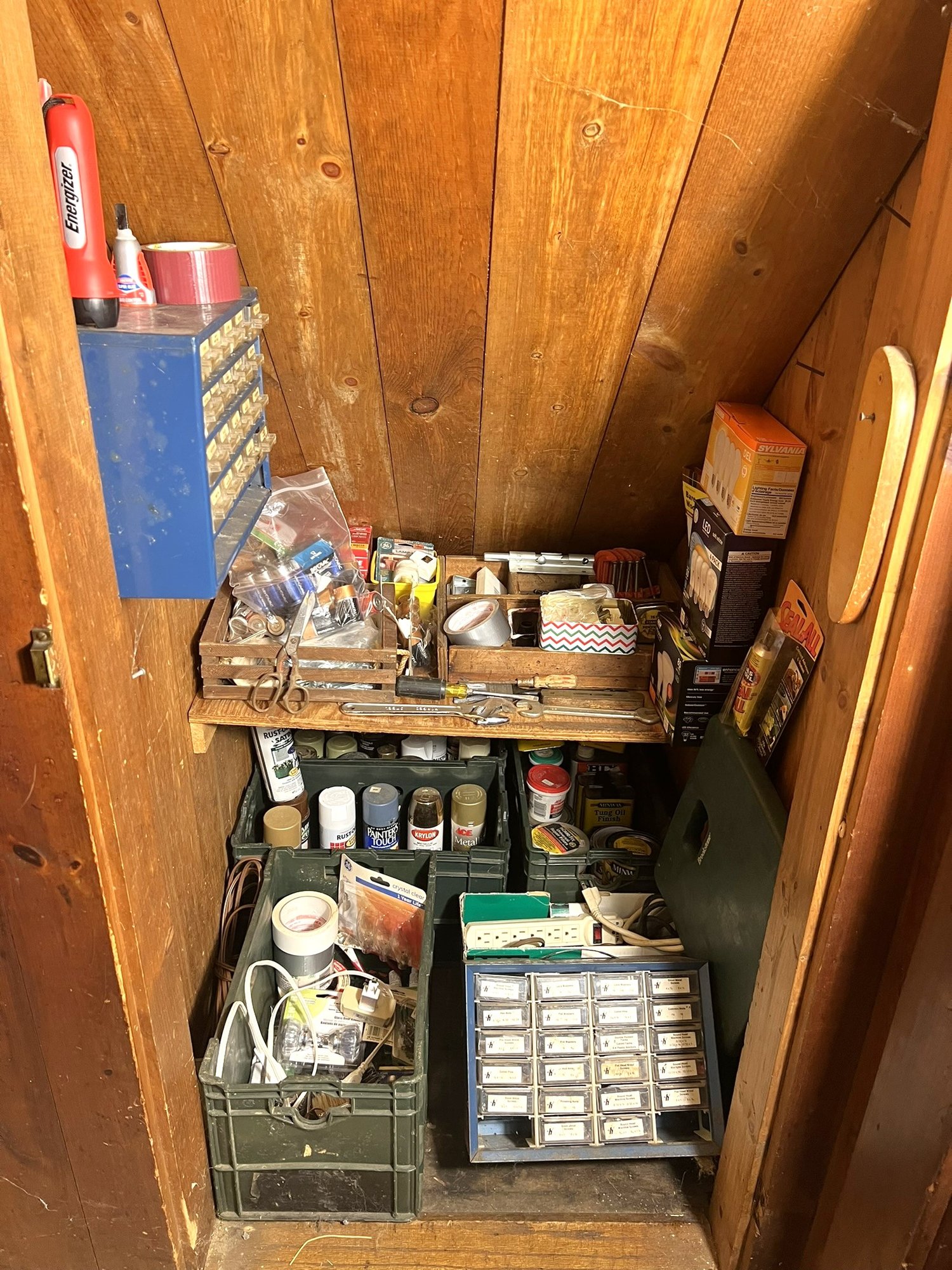 K/ Closet Full Of Hardware, Hand Tools And Assorted Home Utility Items ...