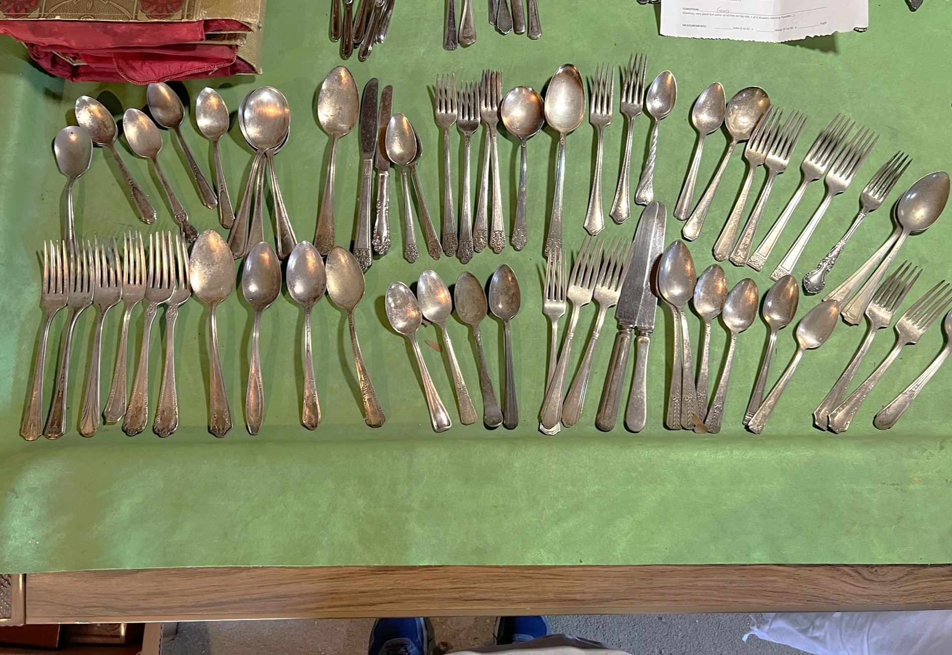 61 Pcs Asstd Patterns Silver Plate Flatware - Rogers "precious", Pure ...