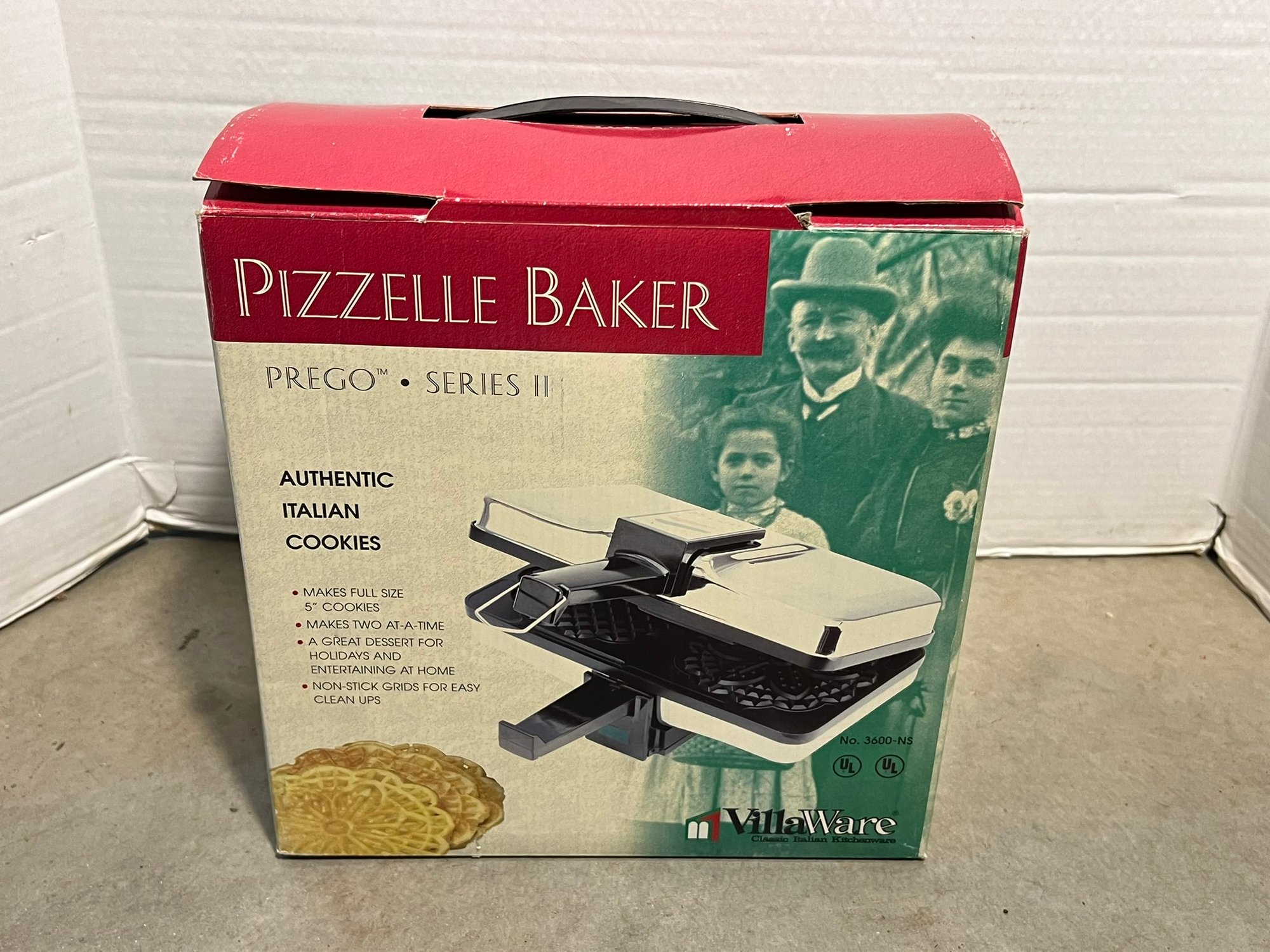 LLU/ New In Box - Pizzelle Baker By VillaWare Prego Series II - Model ...