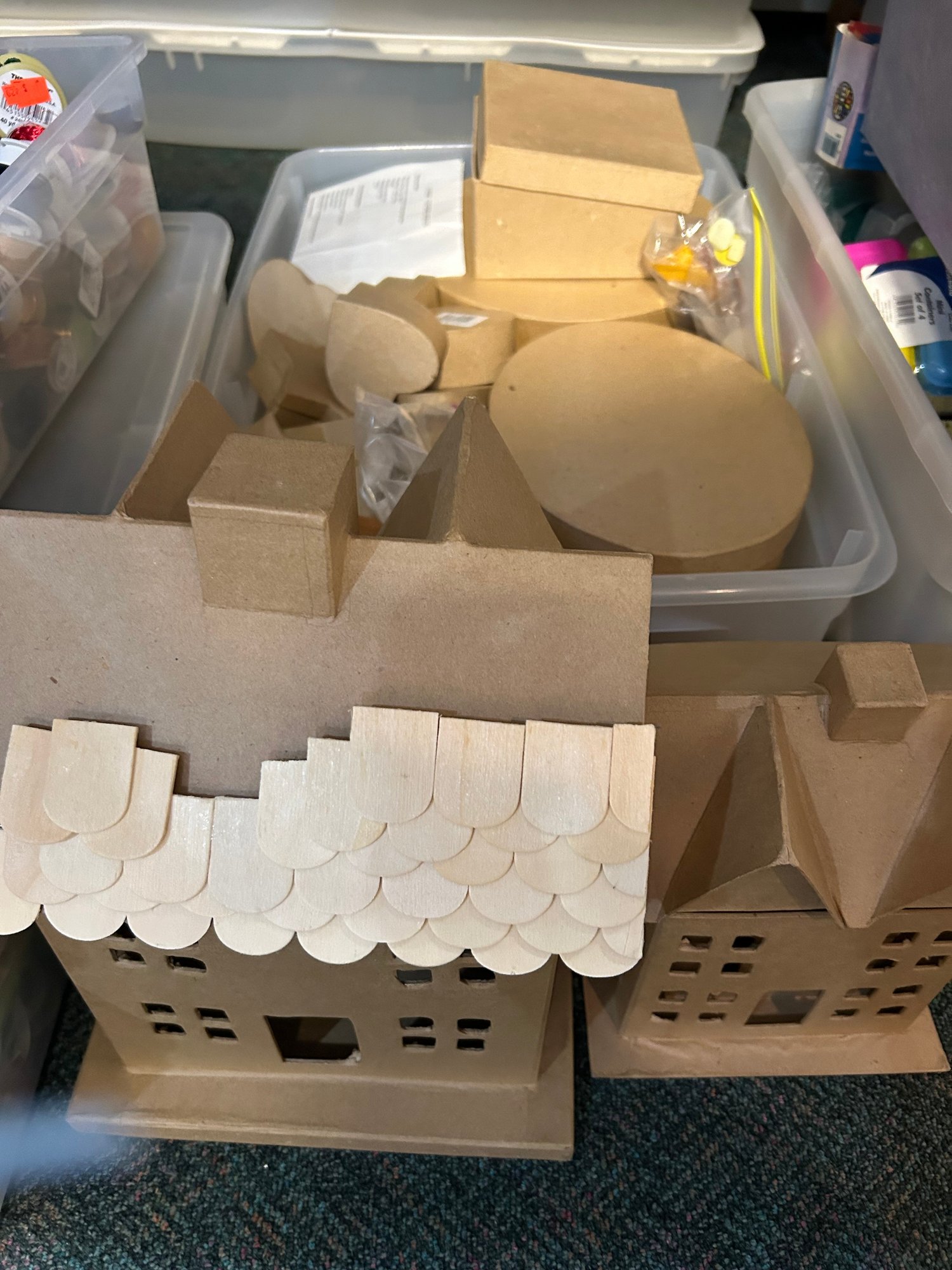 CF2/ Box - Craft Boxes: Blank Cardboard Shapes For Decorating - Houses ...