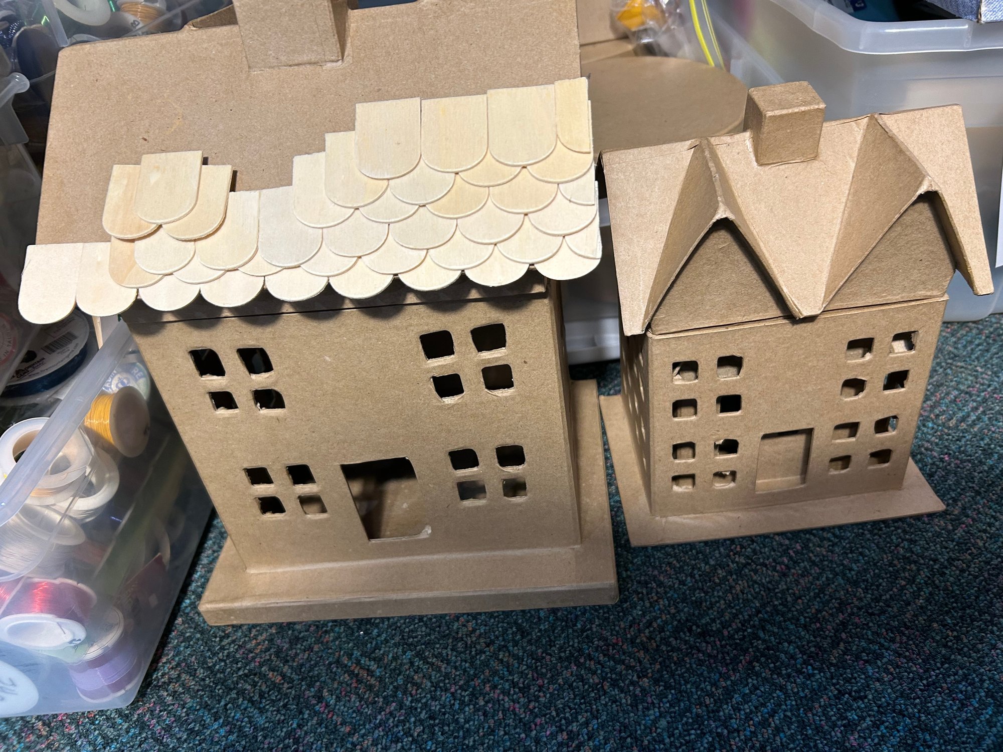 CF2/ Box - Craft Boxes: Blank Cardboard Shapes For Decorating - Houses ...