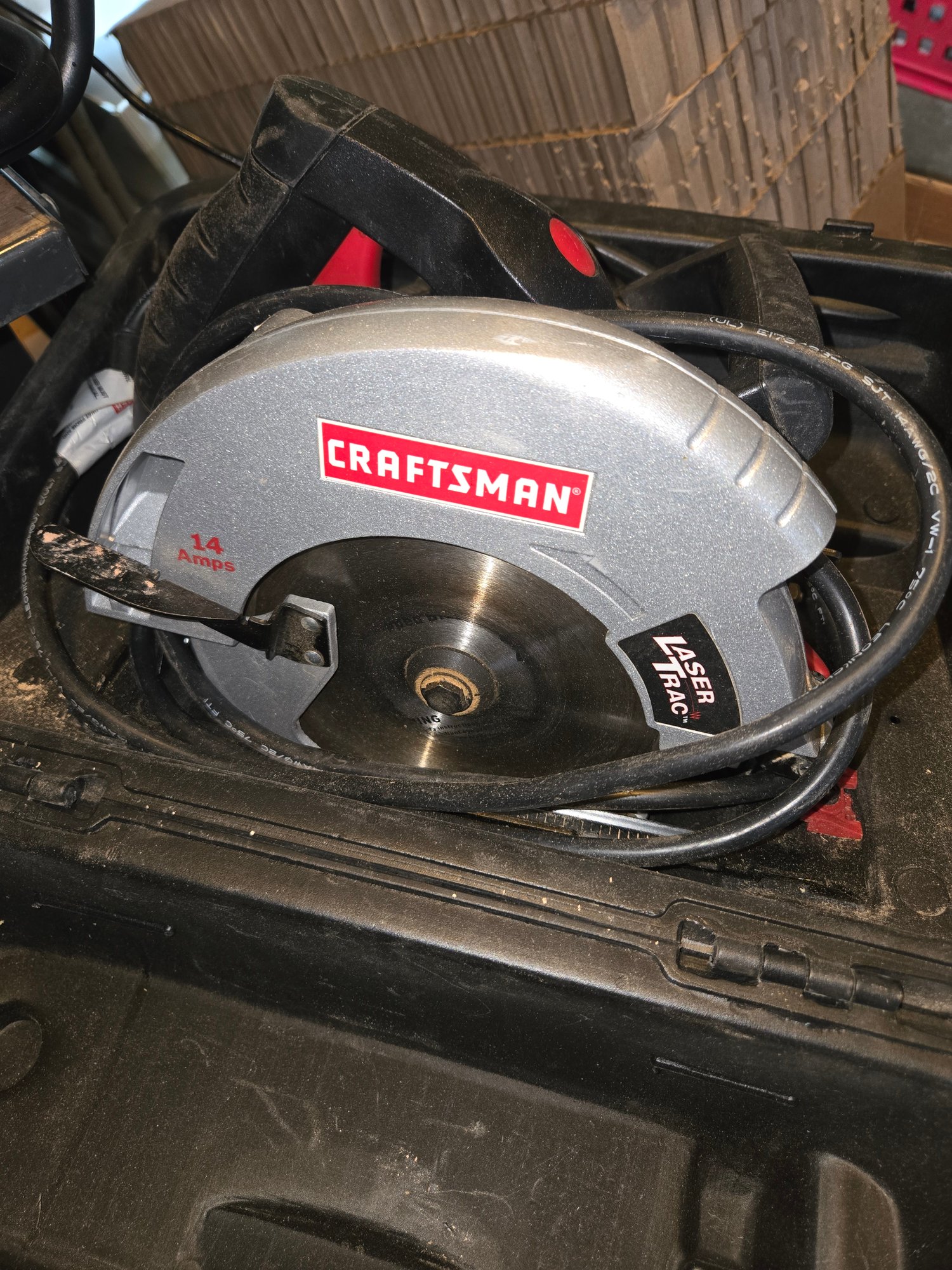 Craftsman Laser Trac 14 Amp 7.25 In Circular Saw Electric With Case ...
