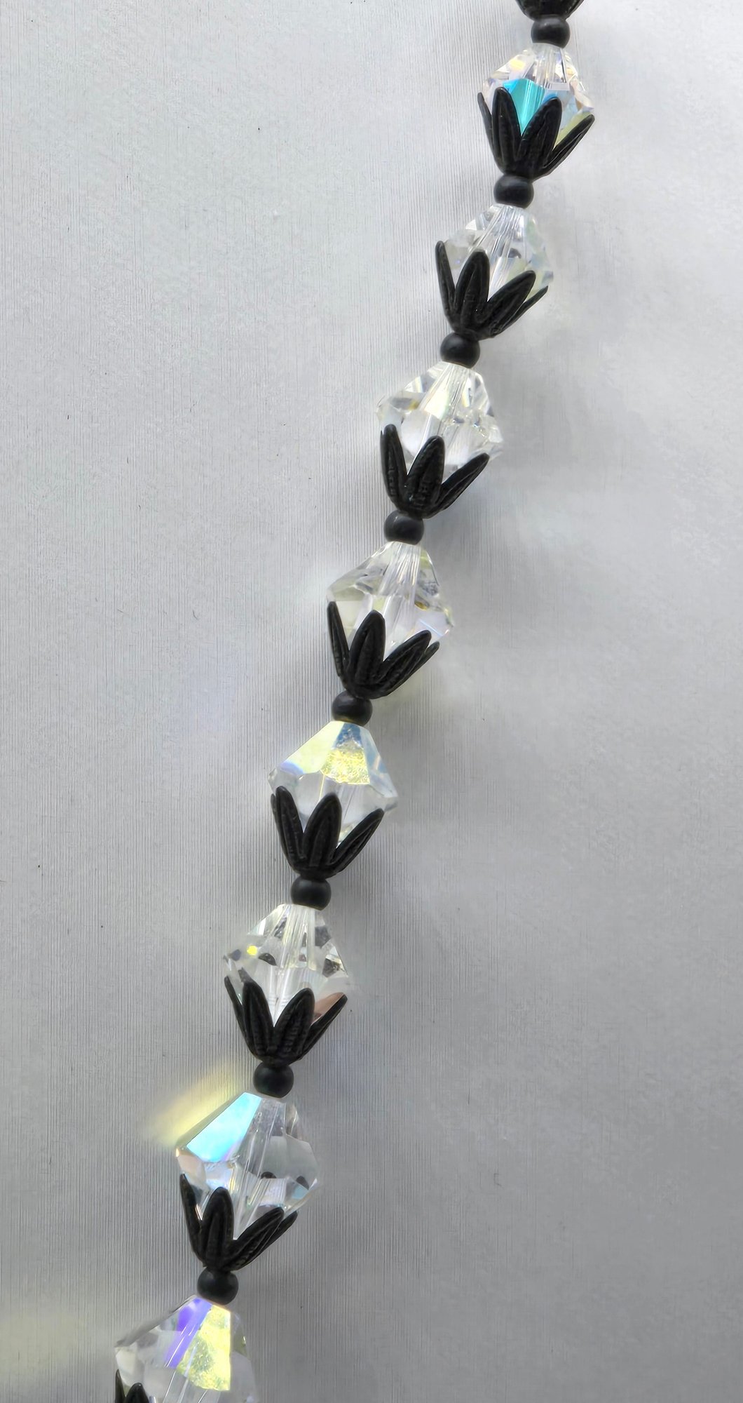Lot 833LC- Elegant Art Deco Style Aurora Borealis Sterling Clasp ...