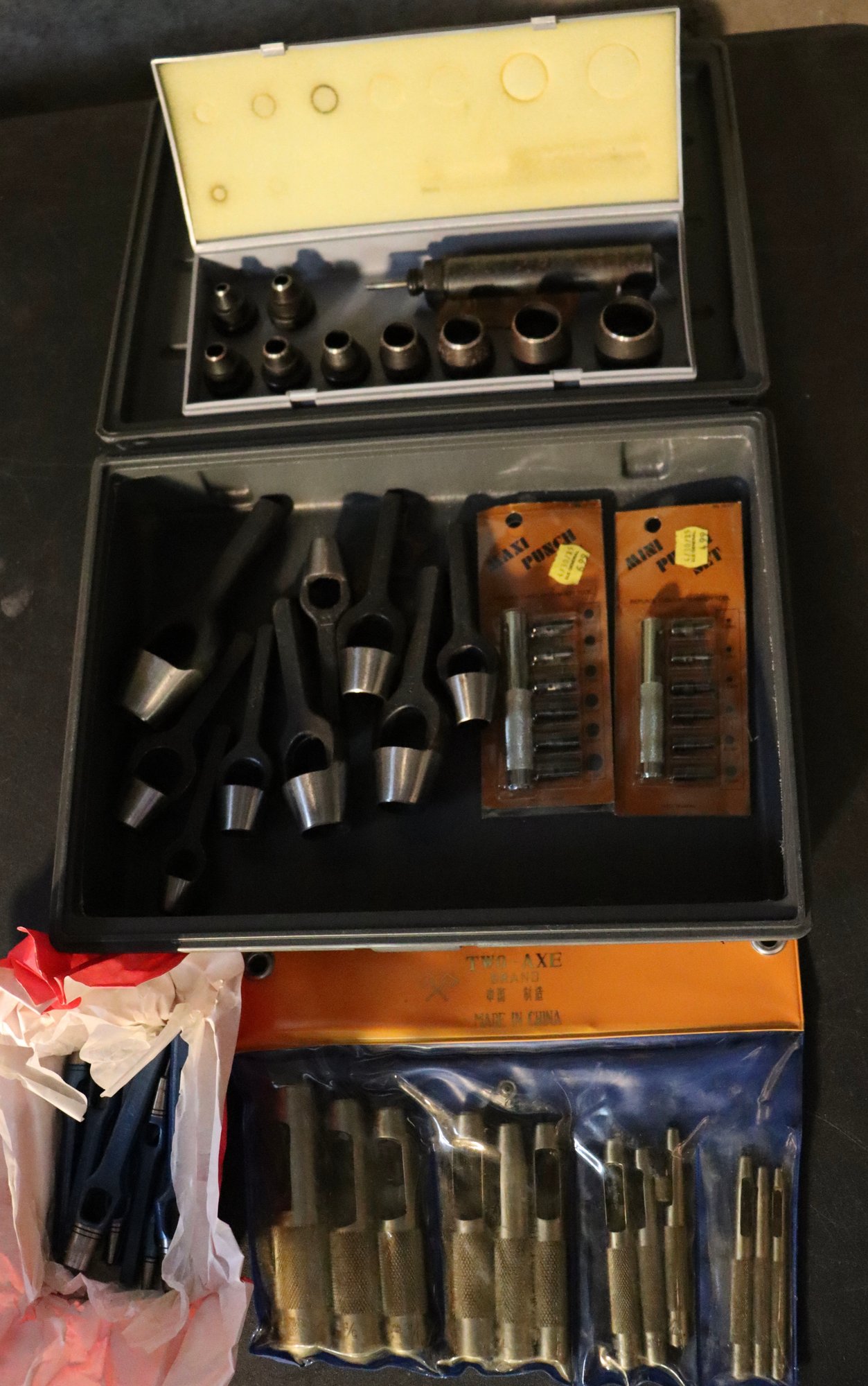 Lot 152- 4 - Metal Punch Kits - Brookstone - Two Axe - West Germany ...