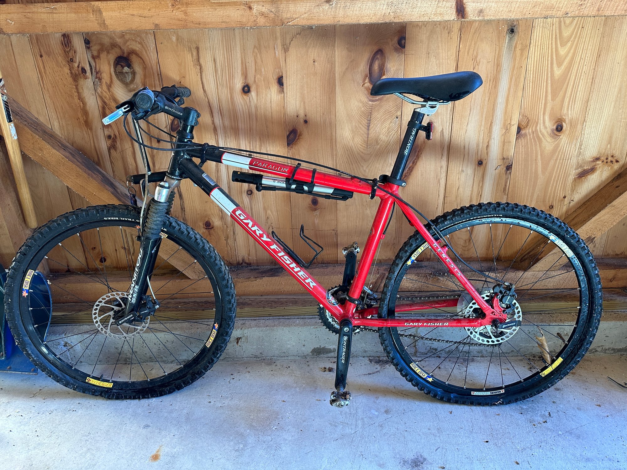 Lot 242B - Gary Fisher Red Bike - Paragon Genesis - 27 Inch Trail Bike ...