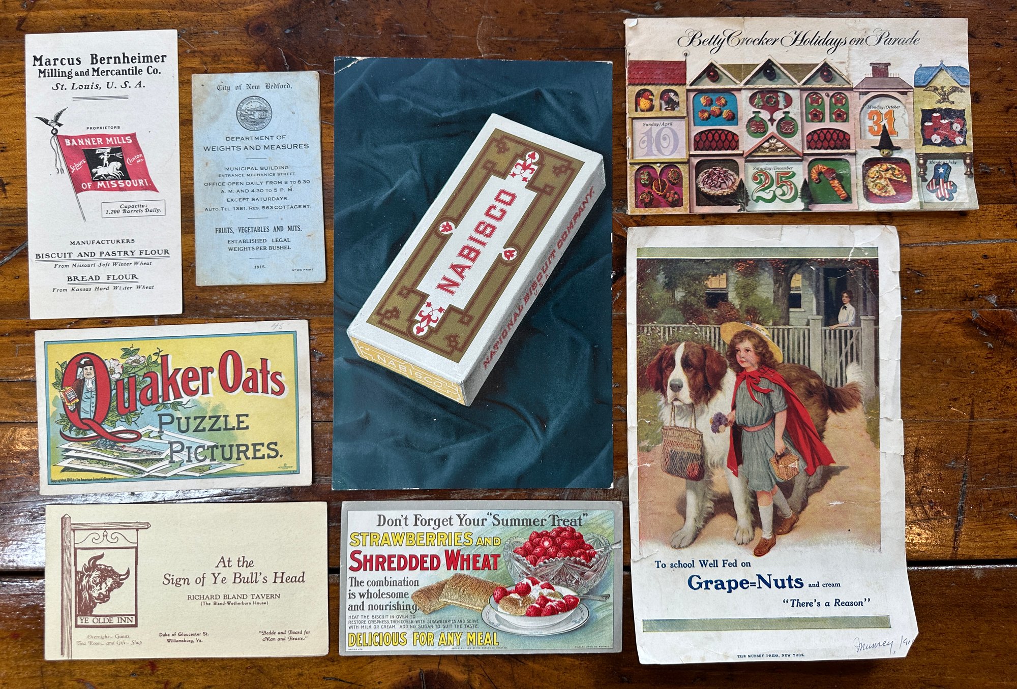 Lot 2- Early-mid 1900 Quaker Oats - Betty Crocker Holiday - Nabisco ...