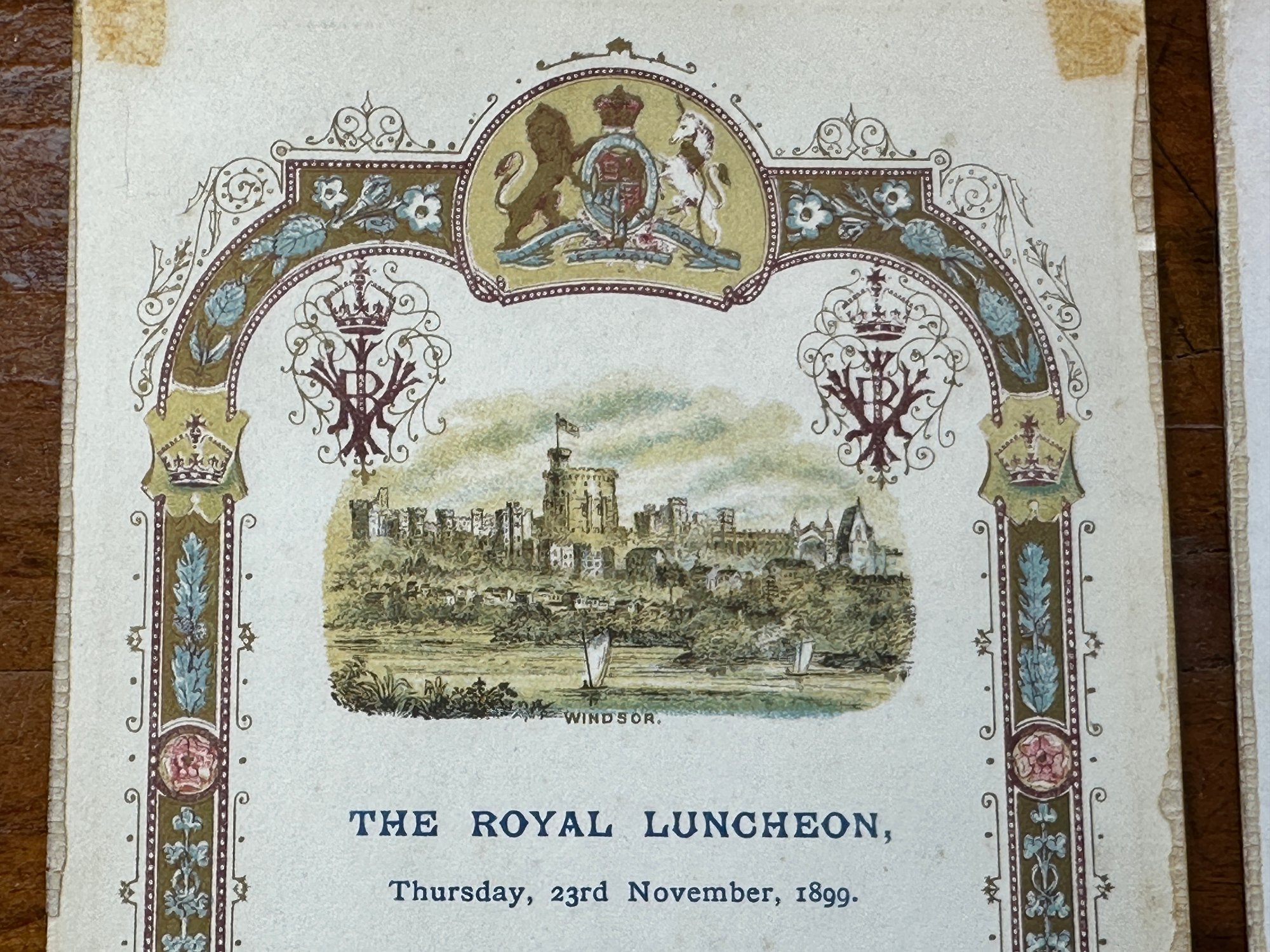 Lot 27- 1899 - The Royal Luncheon & 1894 Windsor Castle England ...