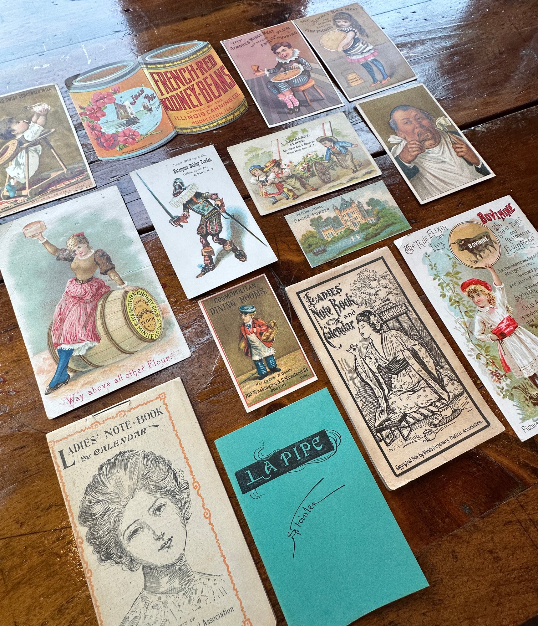 Lot 39- Late 1800s Early 1900s Advertsiting Cards, Ladies Notebook ...