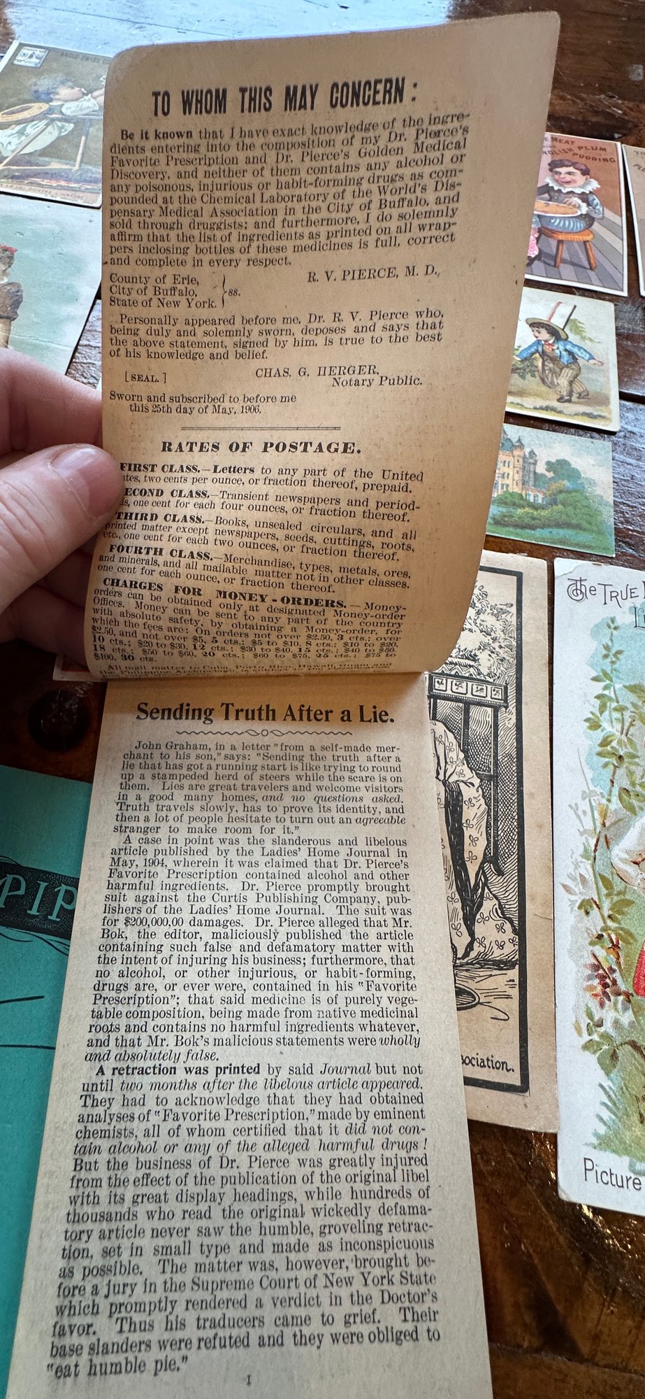 Lot 39- Late 1800s Early 1900s Advertsiting Cards, Ladies Notebook ...