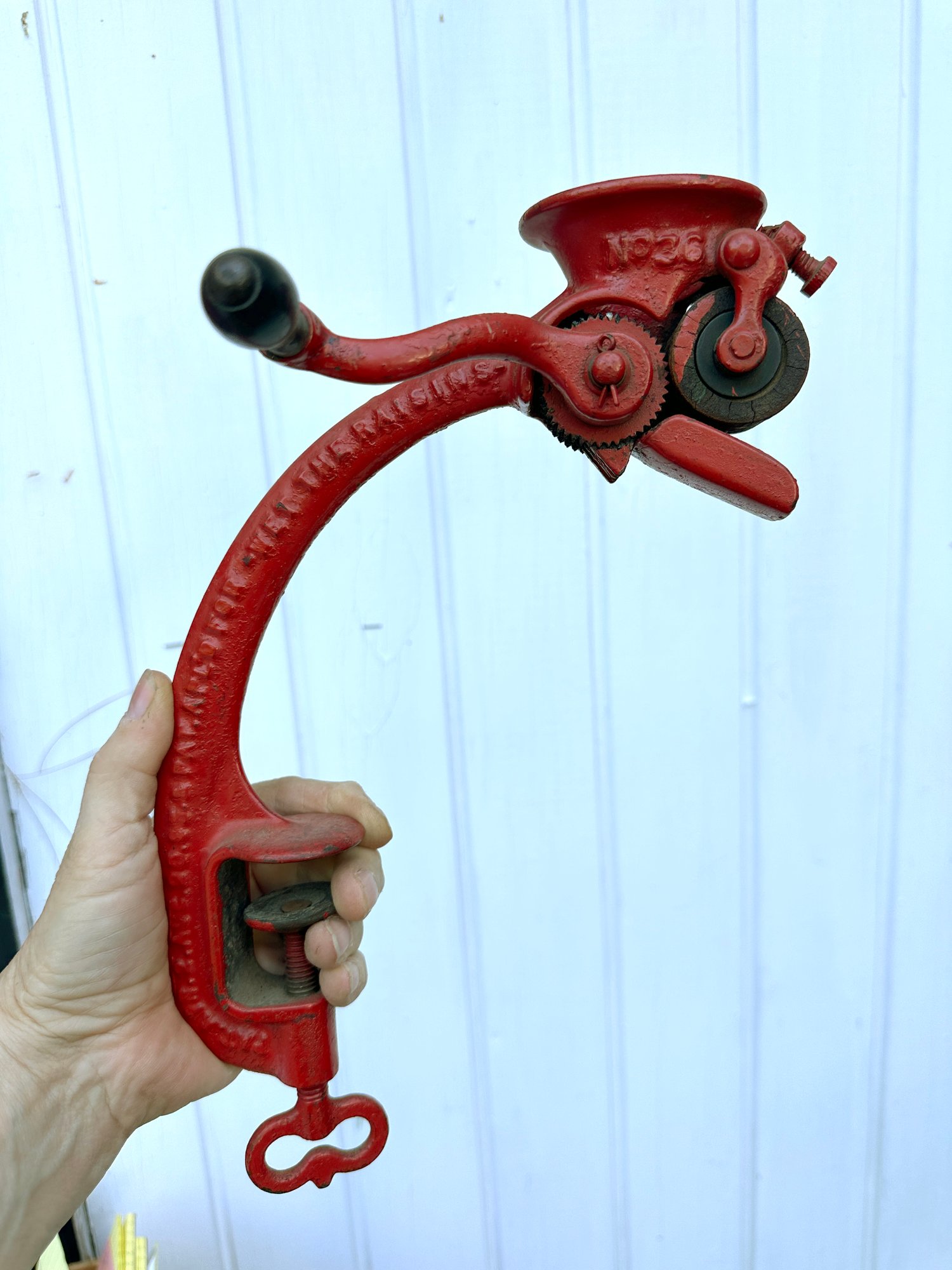 Lot 335 - Late 1800s Enterprise Bright Red Cast Iron - Wet The Raisins ...